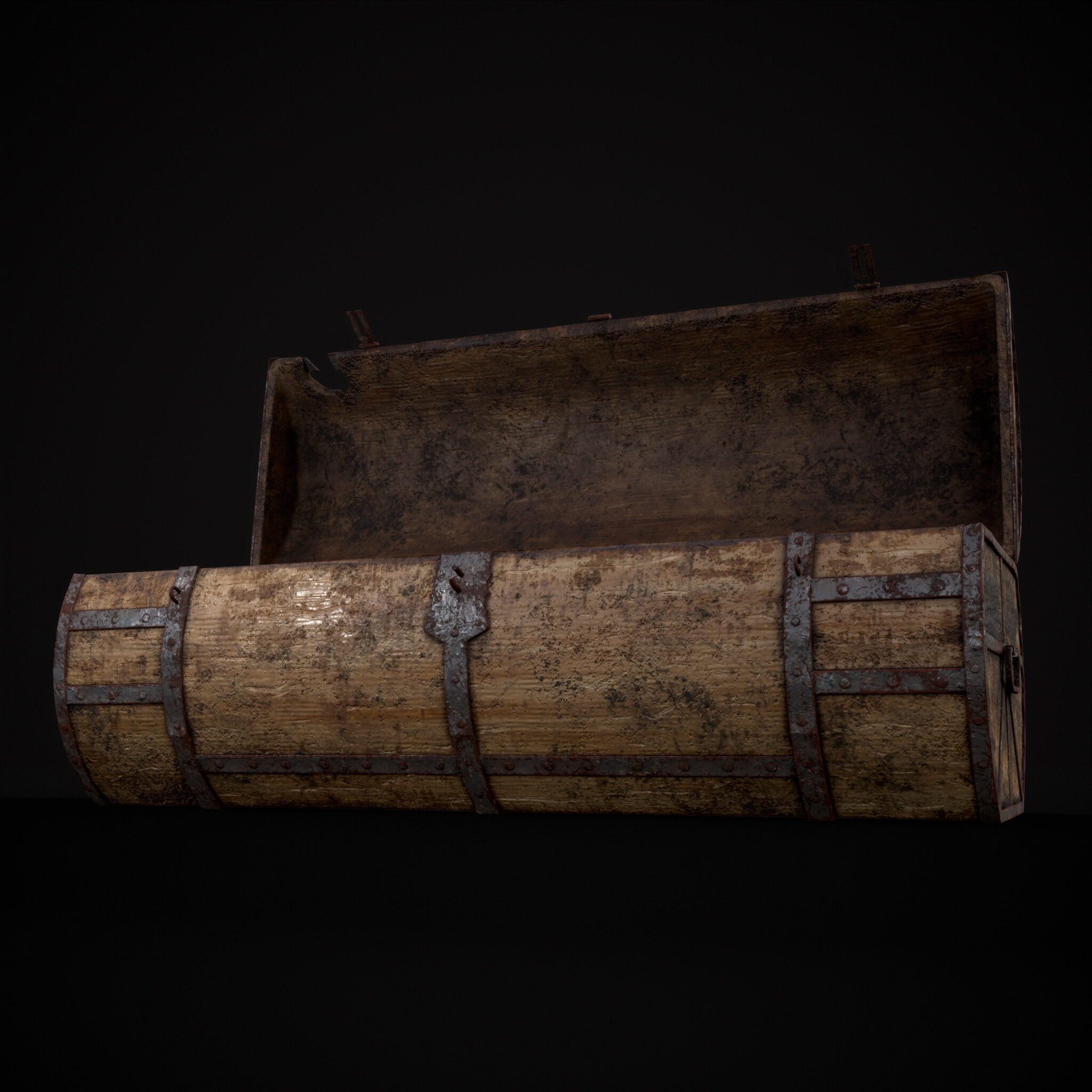 Medieval Cylindrical Chest - 3D Model by Get Dead Entertainment