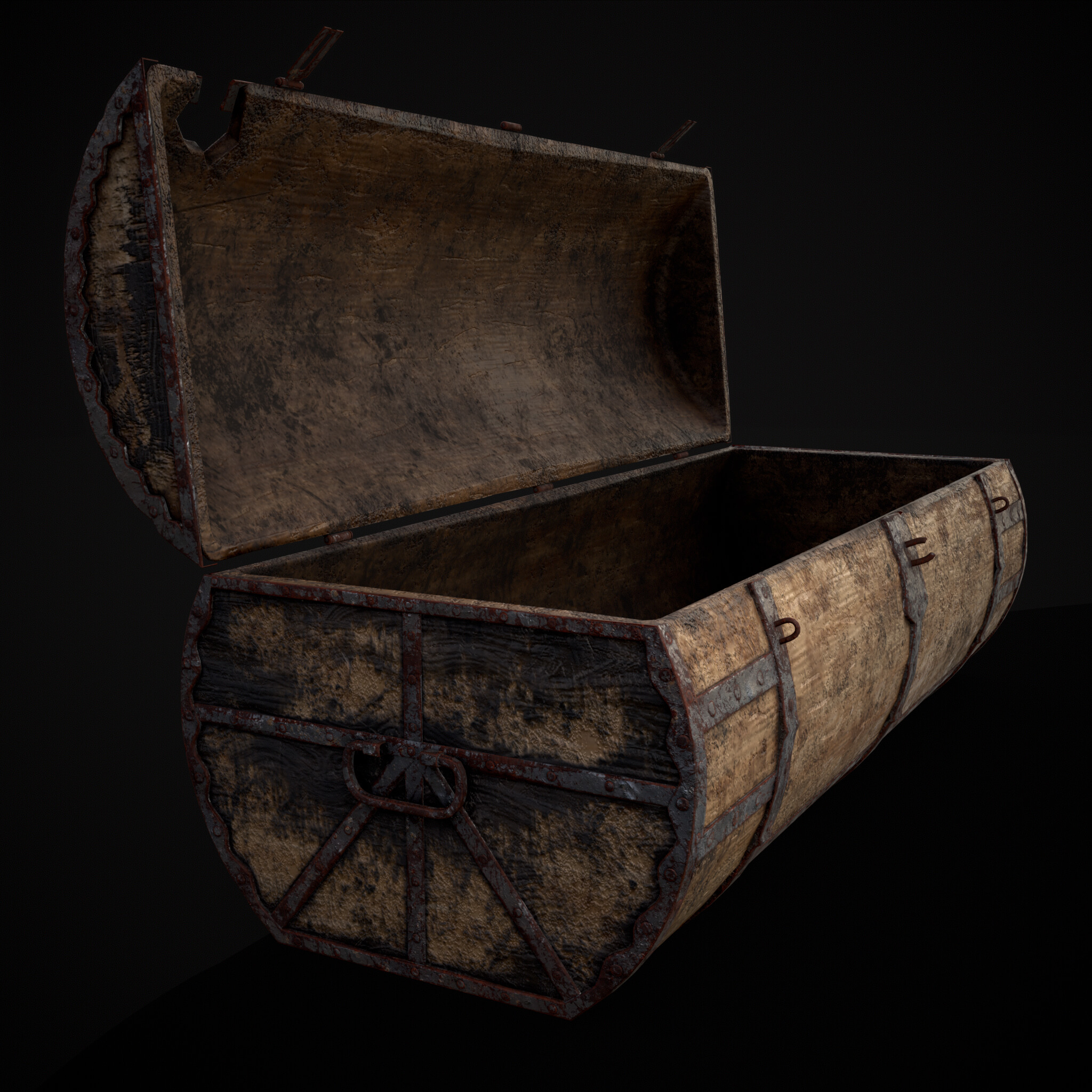 Medieval Cylindrical Chest - 3D Model by Get Dead Entertainment