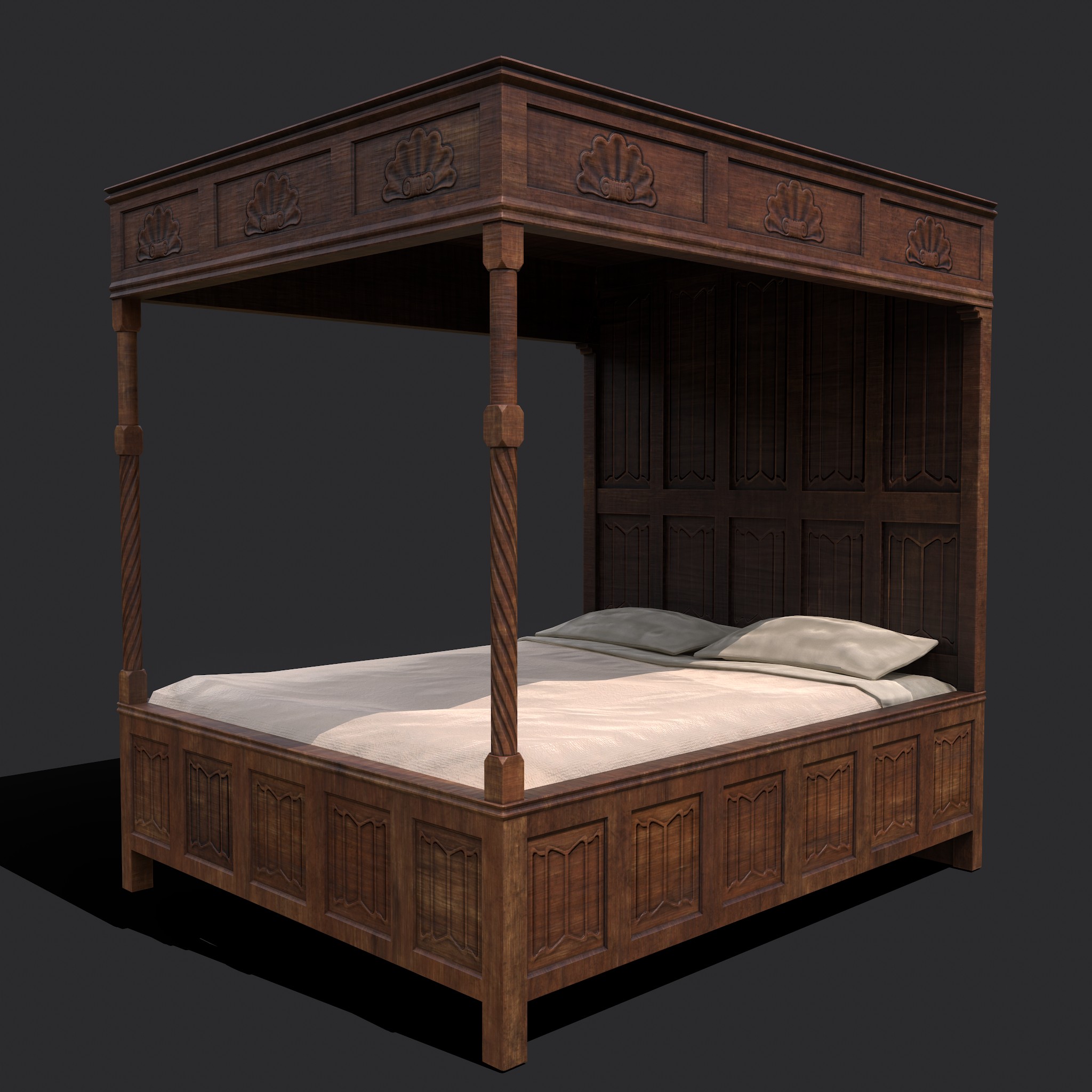 Medieval Elegant Bed - 3D Model by Get Dead Entertainment