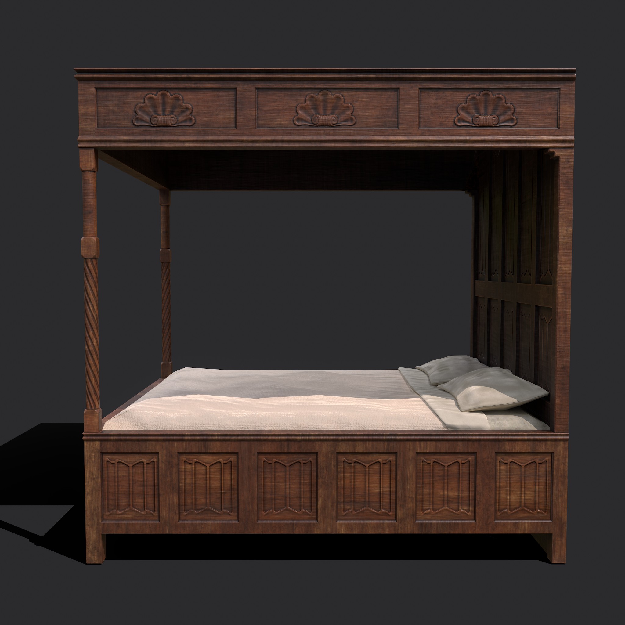 Medieval Elegant Bed - 3D Model by Get Dead Entertainment
