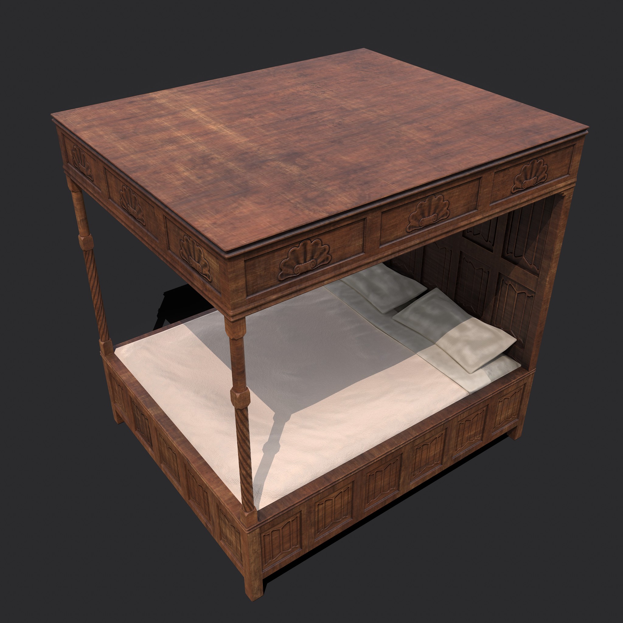Medieval Elegant Bed - 3D Model by Get Dead Entertainment