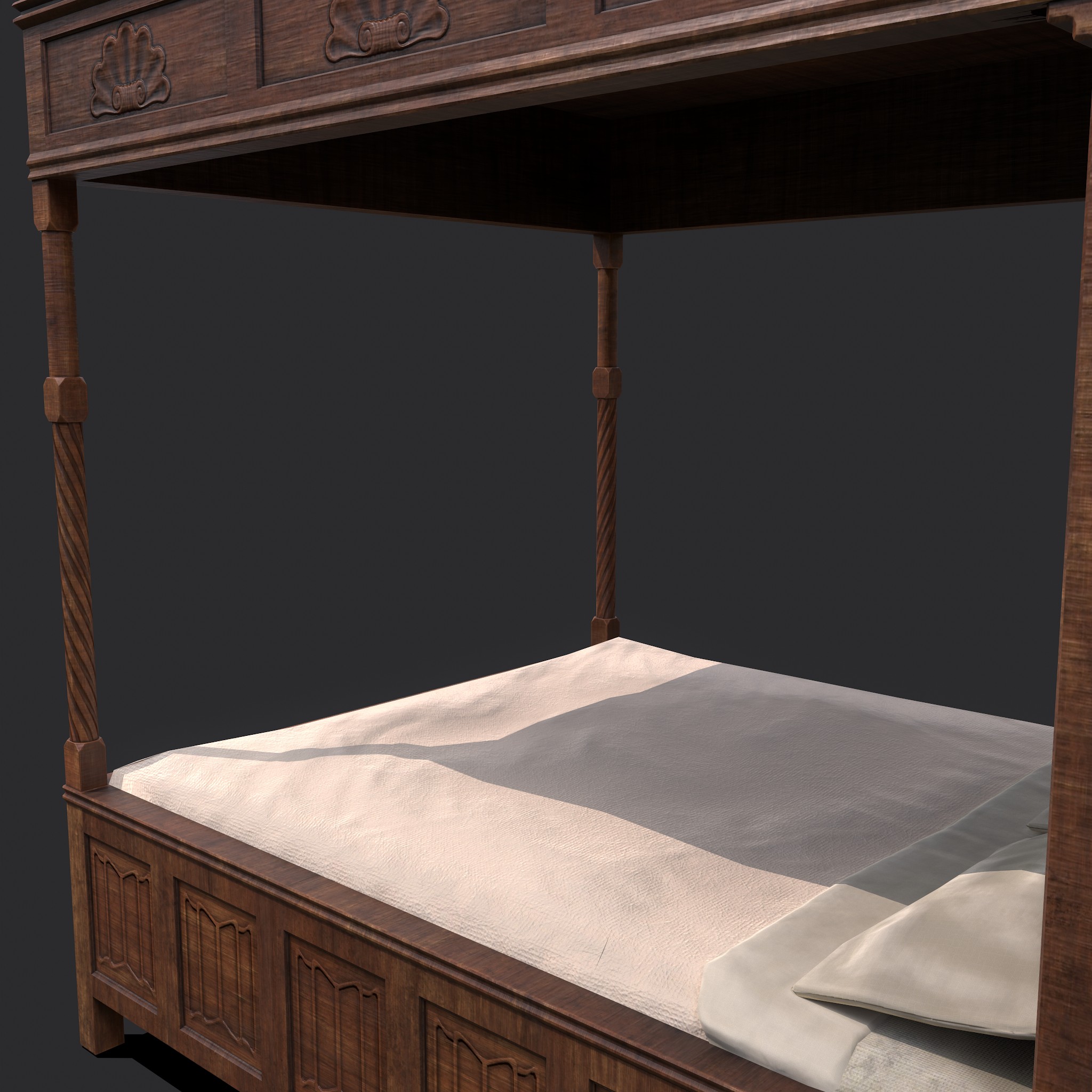 Medieval Elegant Bed - 3D Model by Get Dead Entertainment