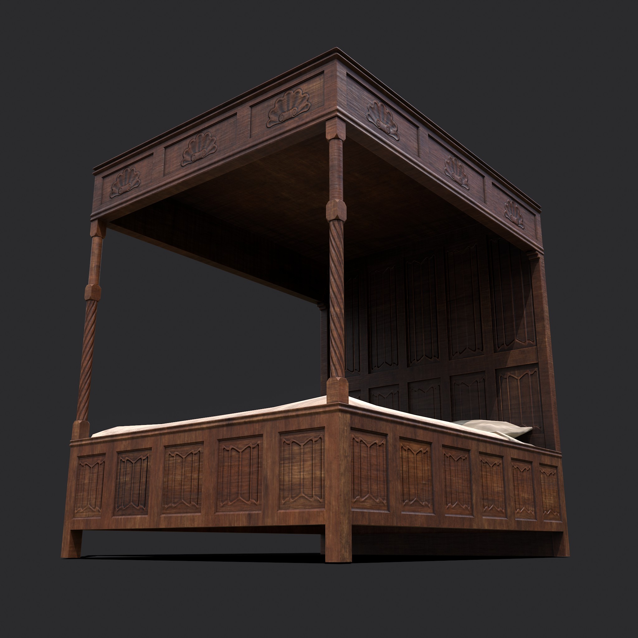 Medieval Elegant Bed - 3D Model by Get Dead Entertainment