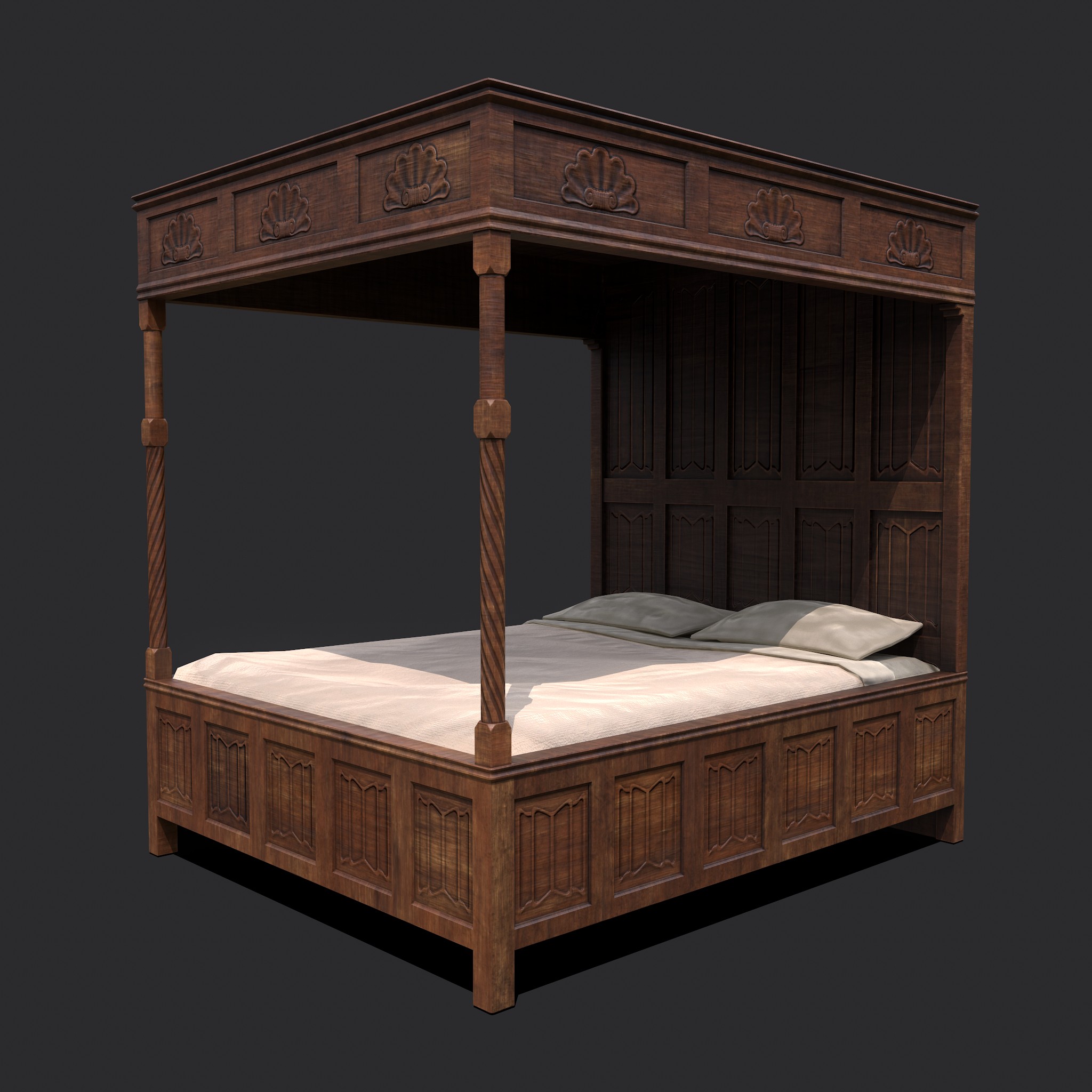 Medieval Elegant Bed - 3D Model by Get Dead Entertainment