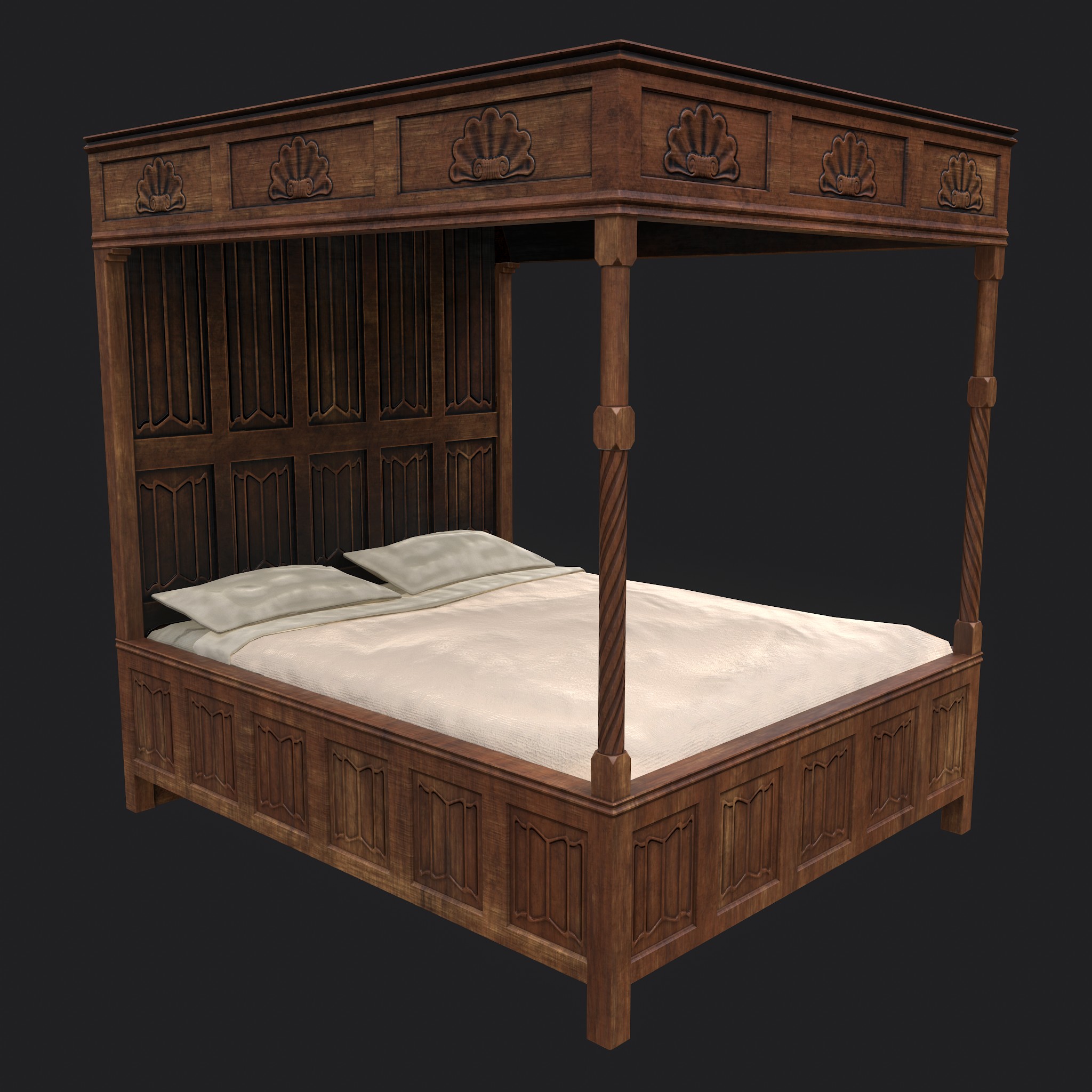 Medieval Elegant Bed - 3D Model by Get Dead Entertainment