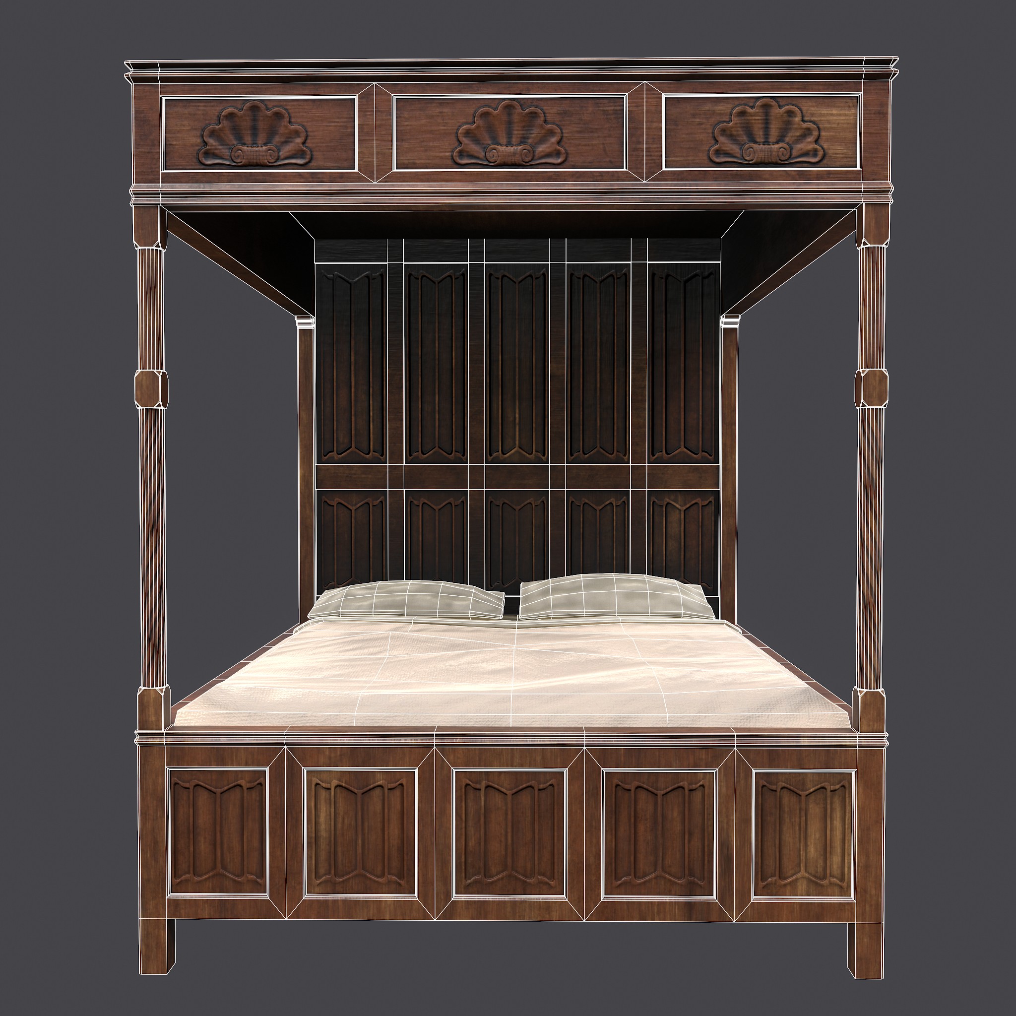 Medieval Elegant Bed - 3D Model by Get Dead Entertainment