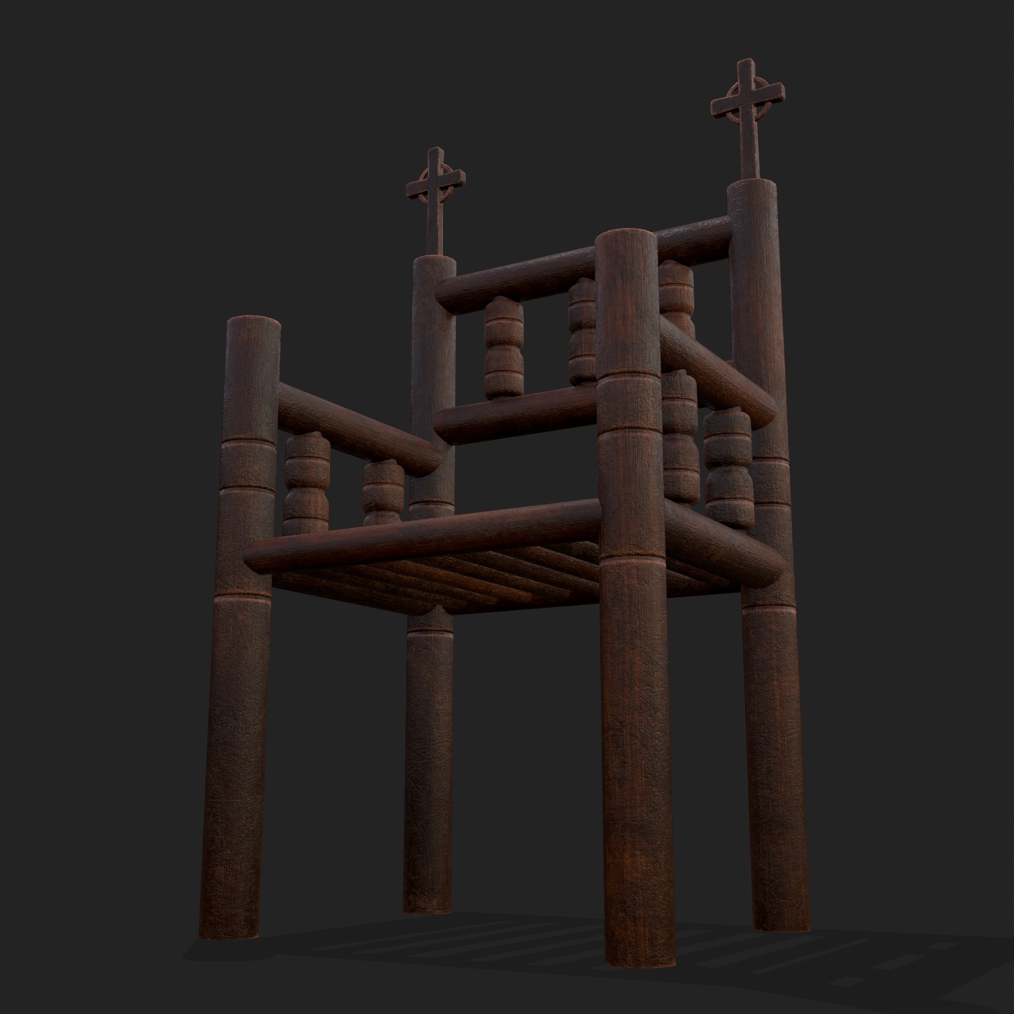Medieval Elegant Cross Chair - 3D Model by Get Dead Entertainment