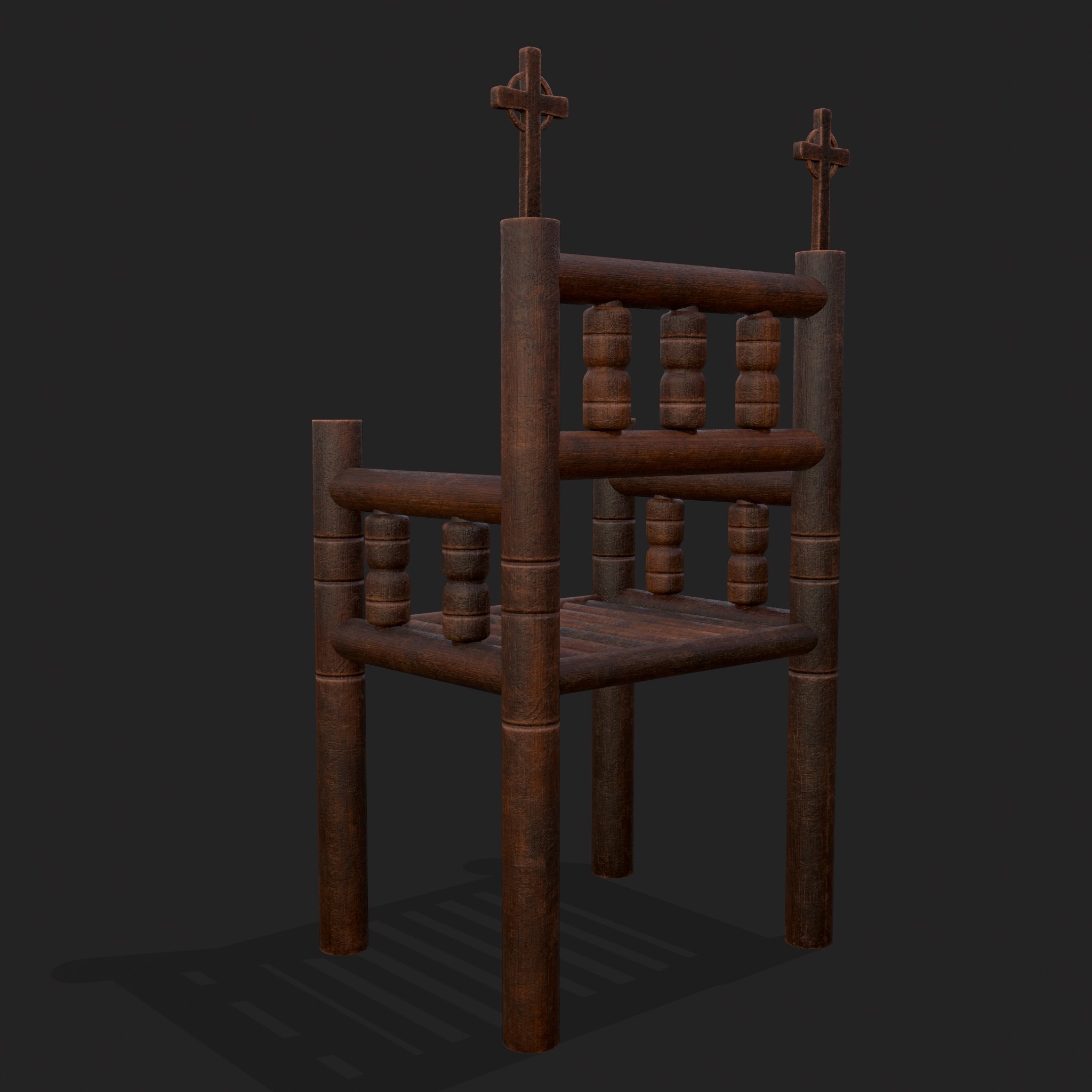 Medieval Elegant Cross Chair - 3D Model by Get Dead Entertainment