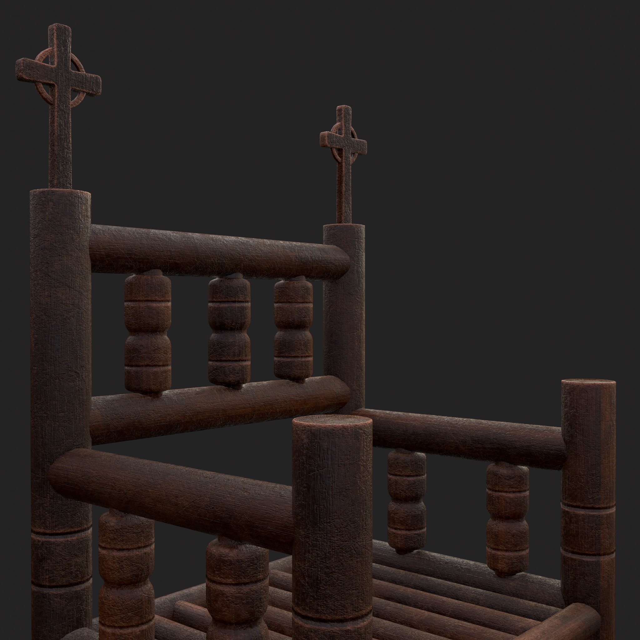 Medieval Elegant Cross Chair - 3D Model by Get Dead Entertainment