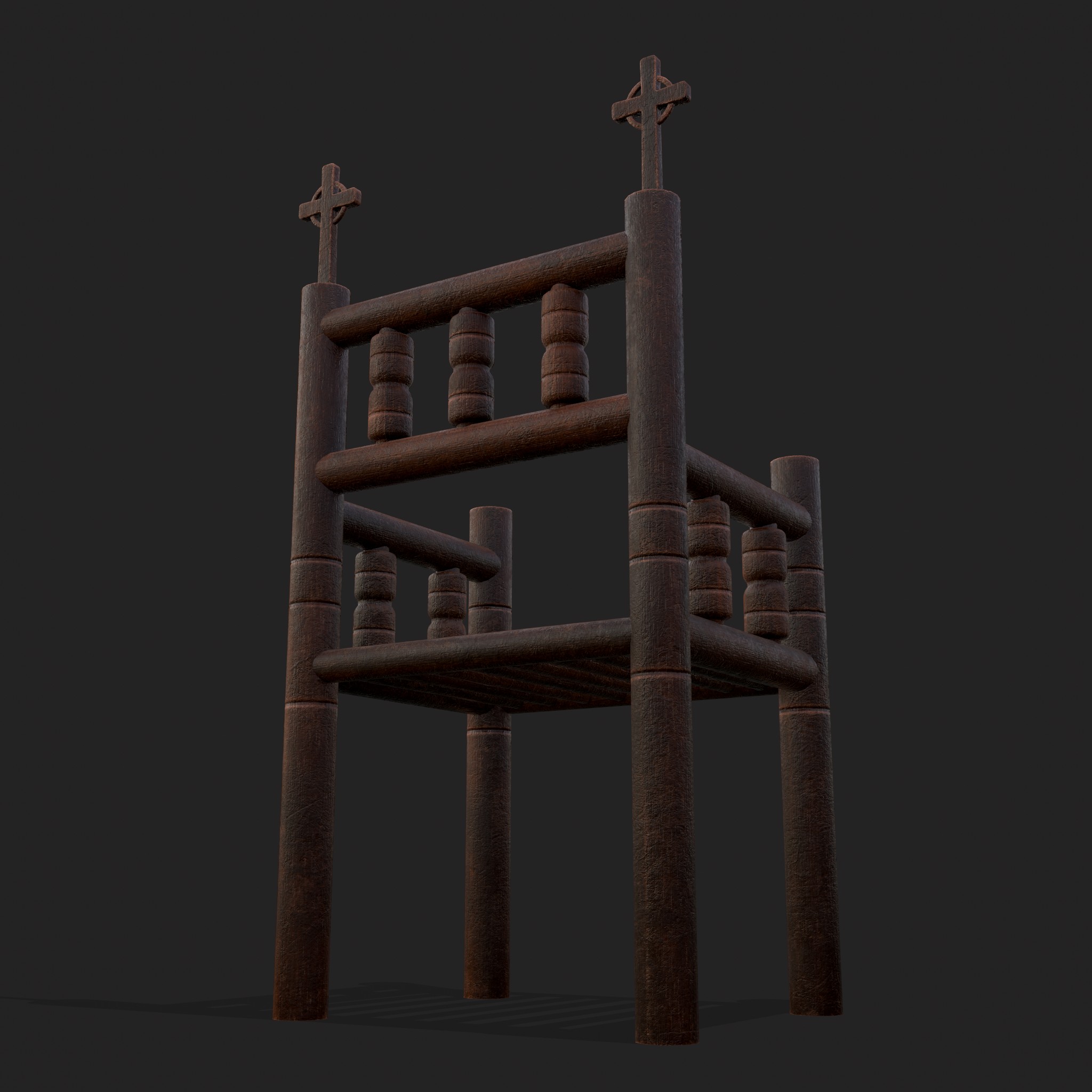 Medieval Elegant Cross Chair - 3D Model by Get Dead Entertainment