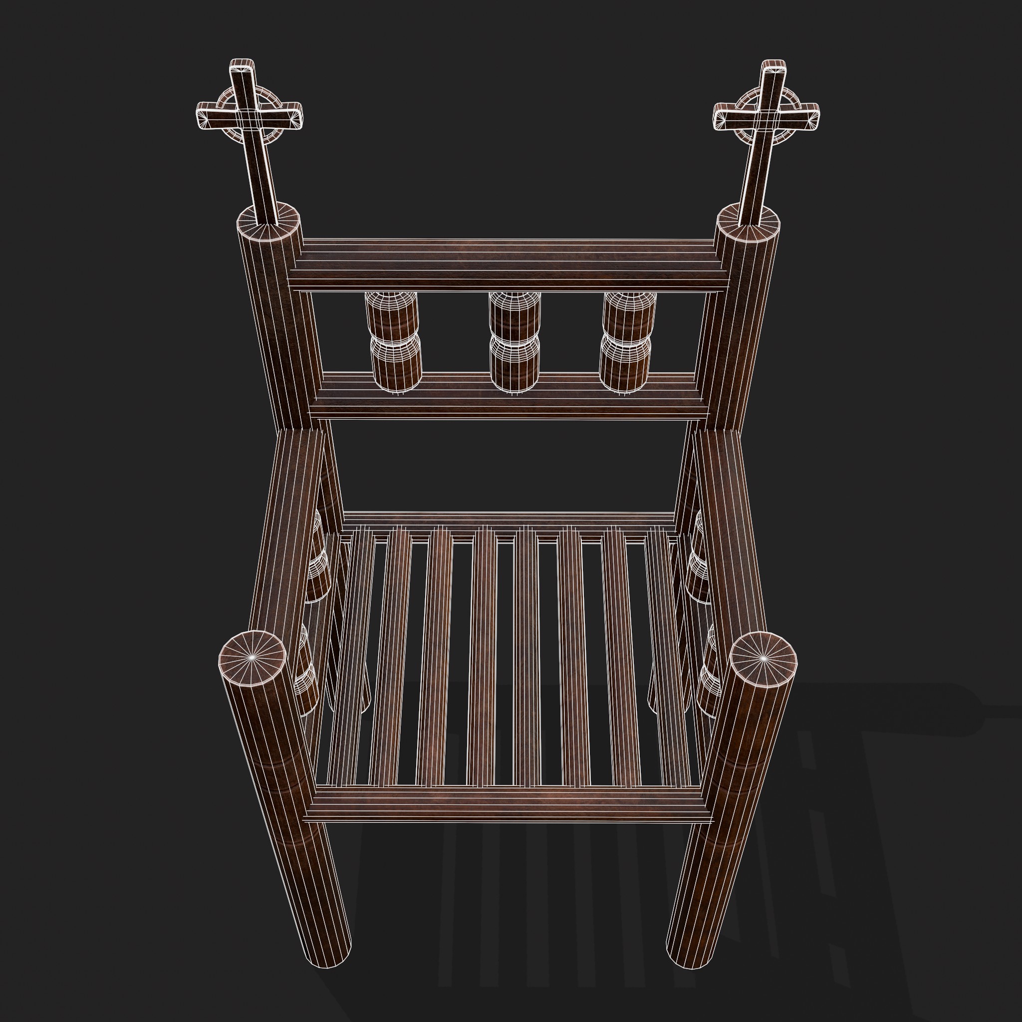 Medieval Elegant Cross Chair - 3D Model by Get Dead Entertainment