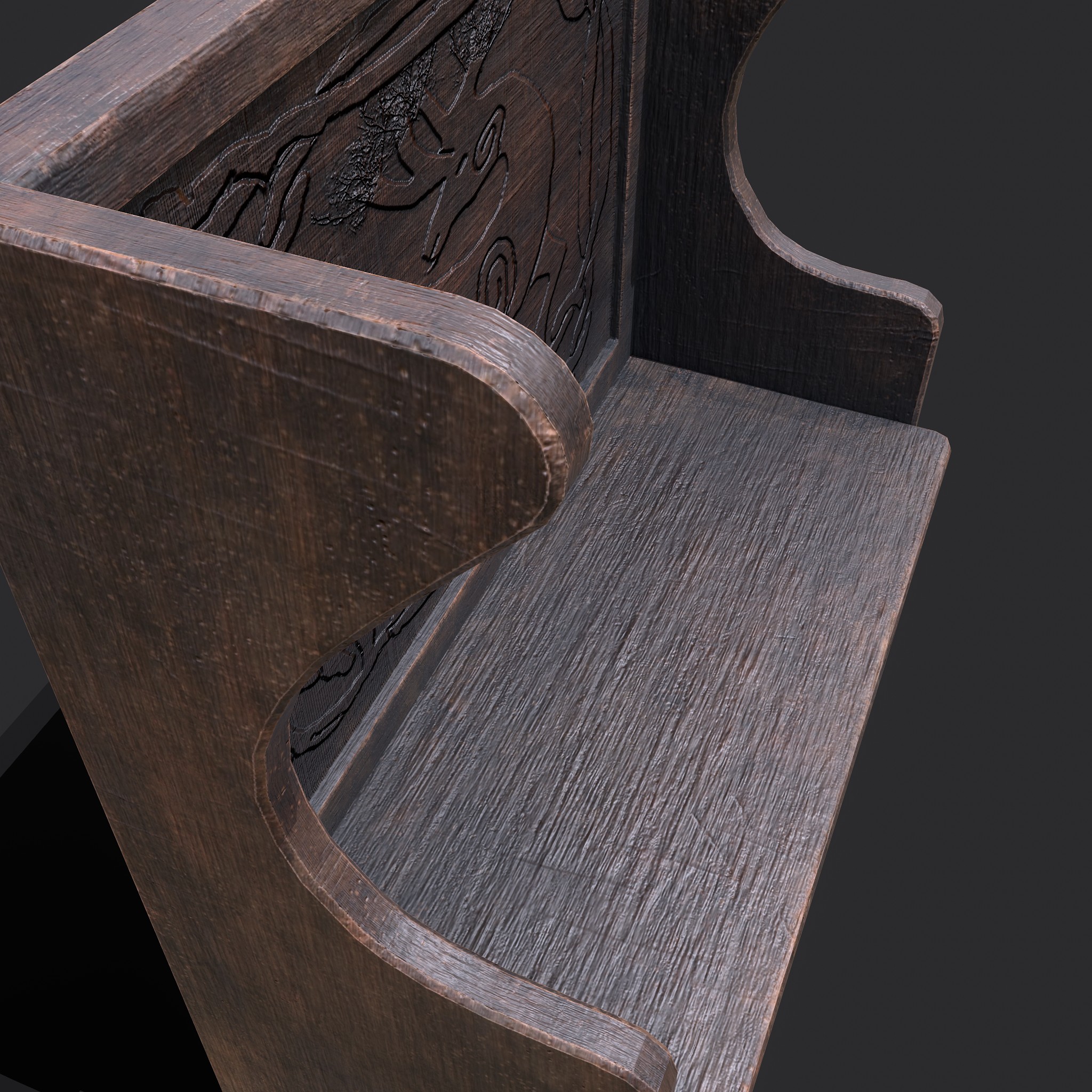 Medieval Elegant Deer Bench - 3D Model by Get Dead Entertainment