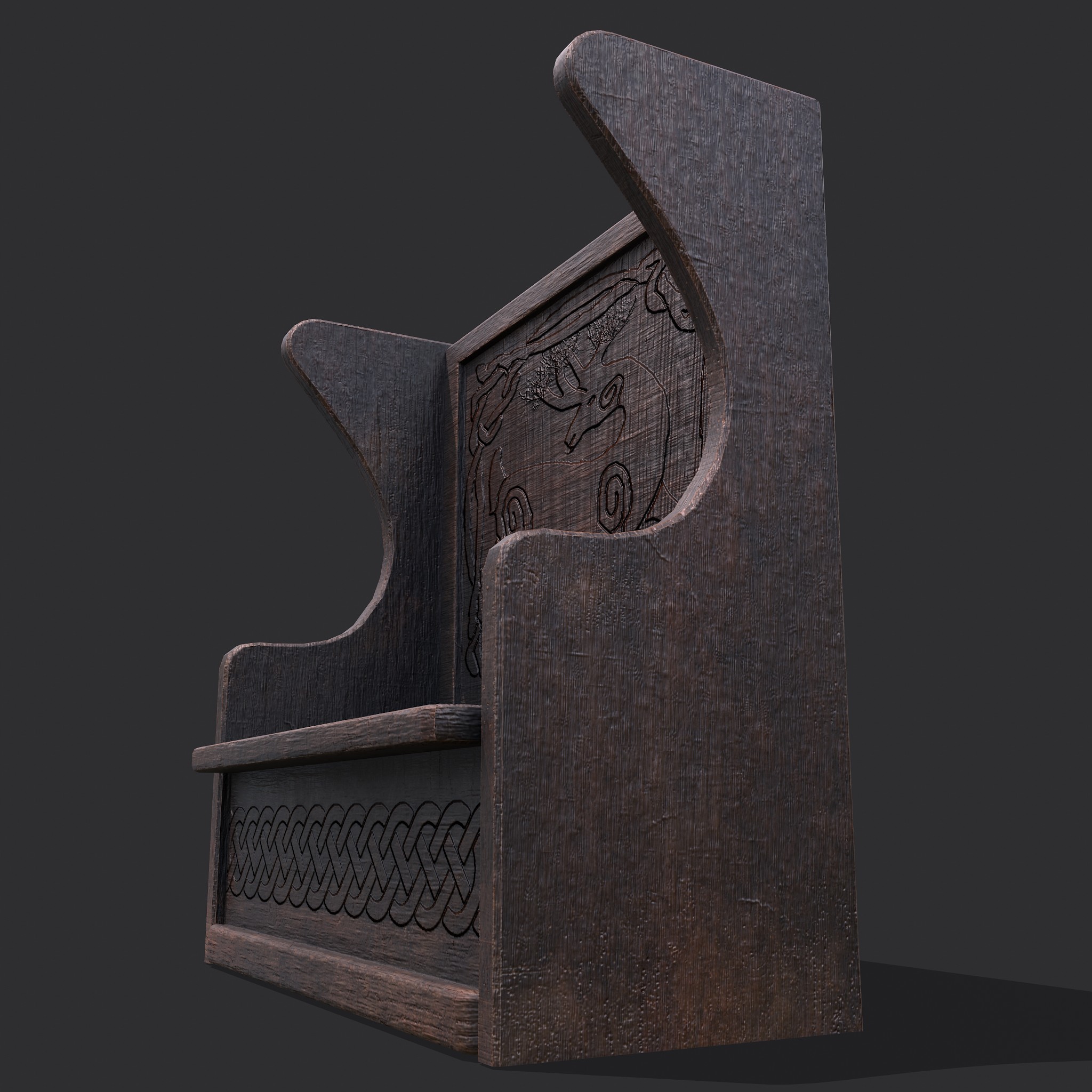 Medieval Elegant Deer Bench - 3D Model by Get Dead Entertainment