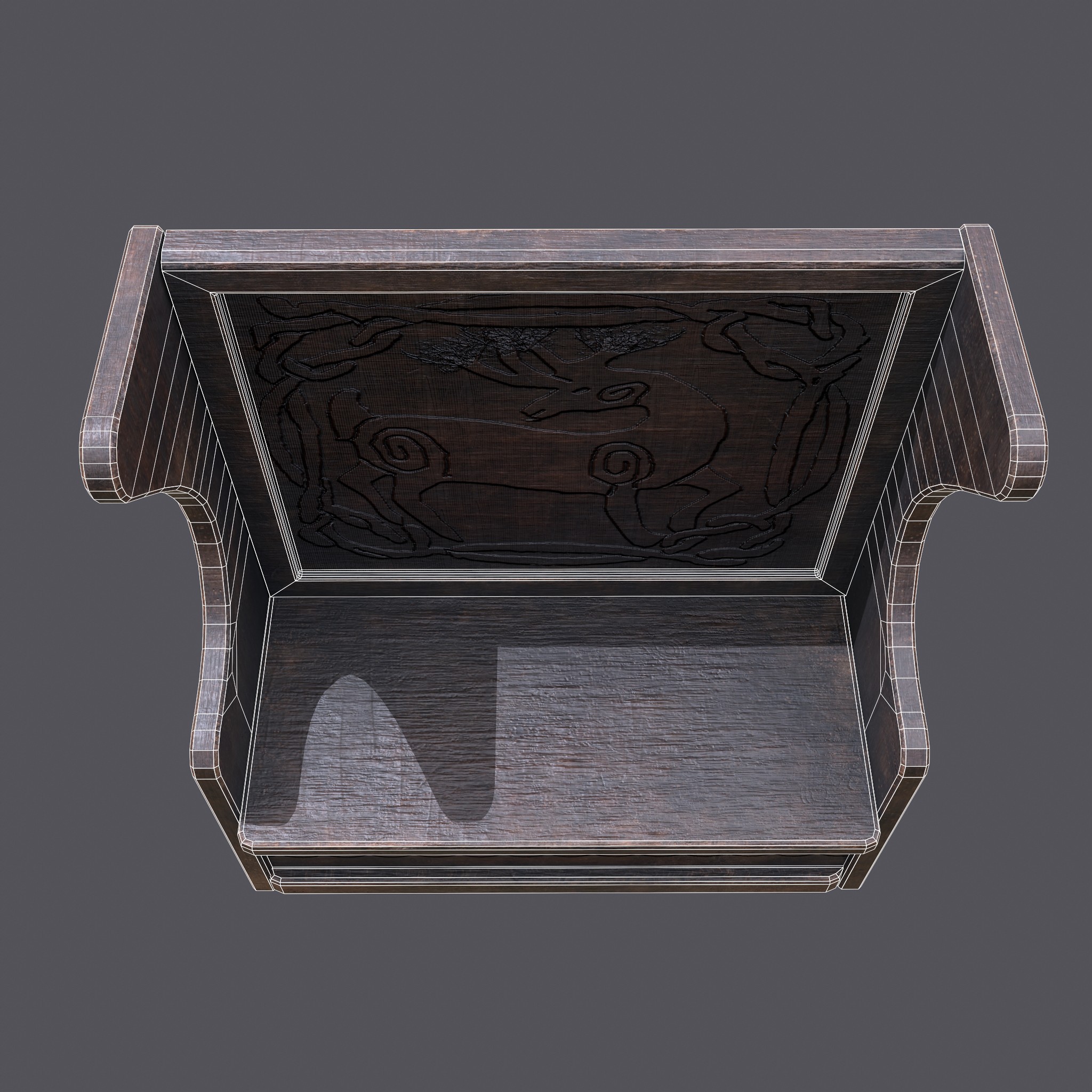 Medieval Elegant Deer Bench - 3D Model by Get Dead Entertainment