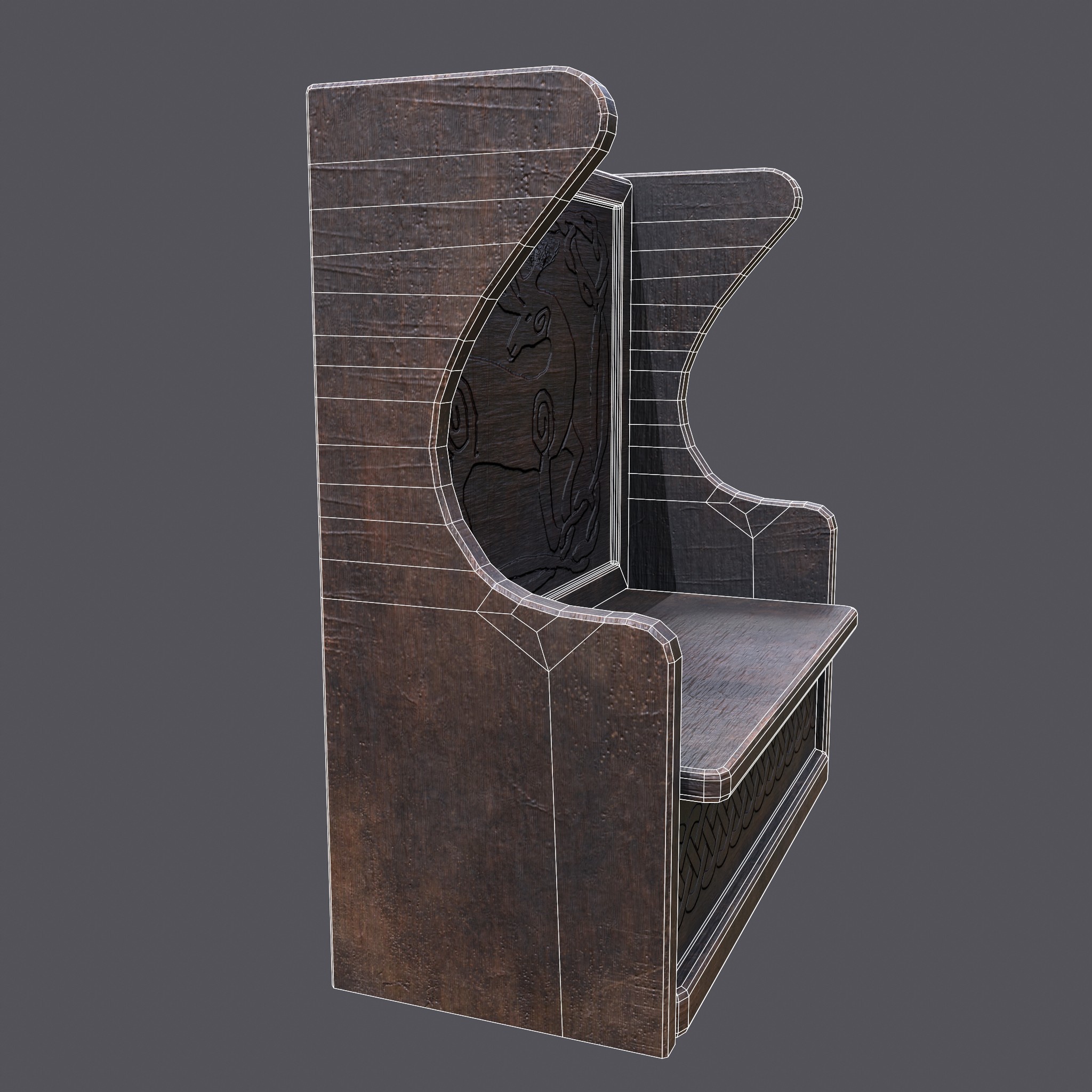 Medieval Elegant Deer Bench - 3D Model by Get Dead Entertainment