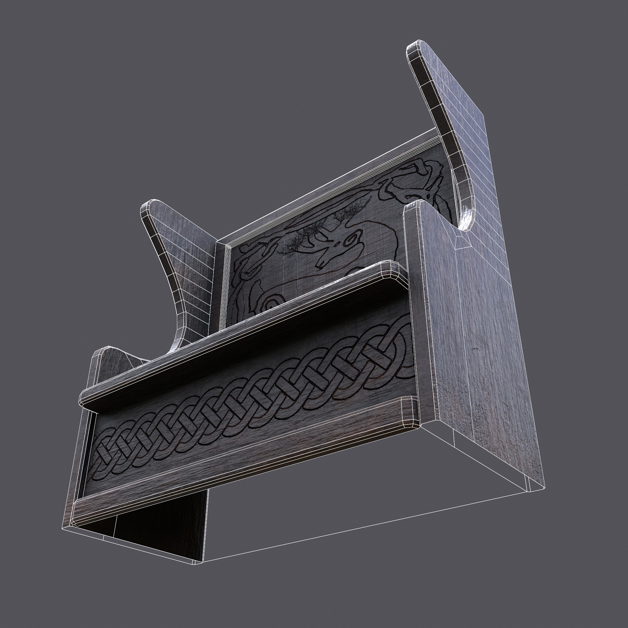Medieval Elegant Deer Bench - 3D Model by Get Dead Entertainment
