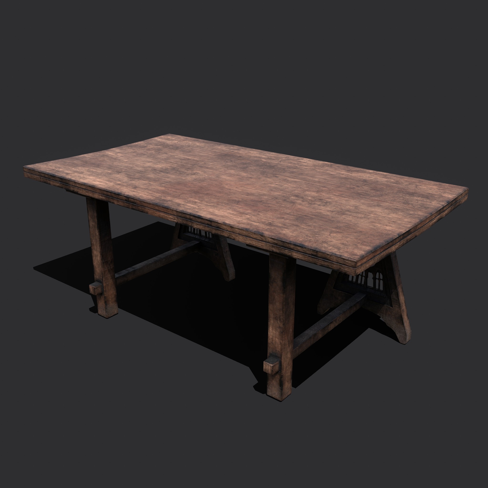 Medieval Elegant Fan Leg Table - 3D Model by Get Dead Entertainment