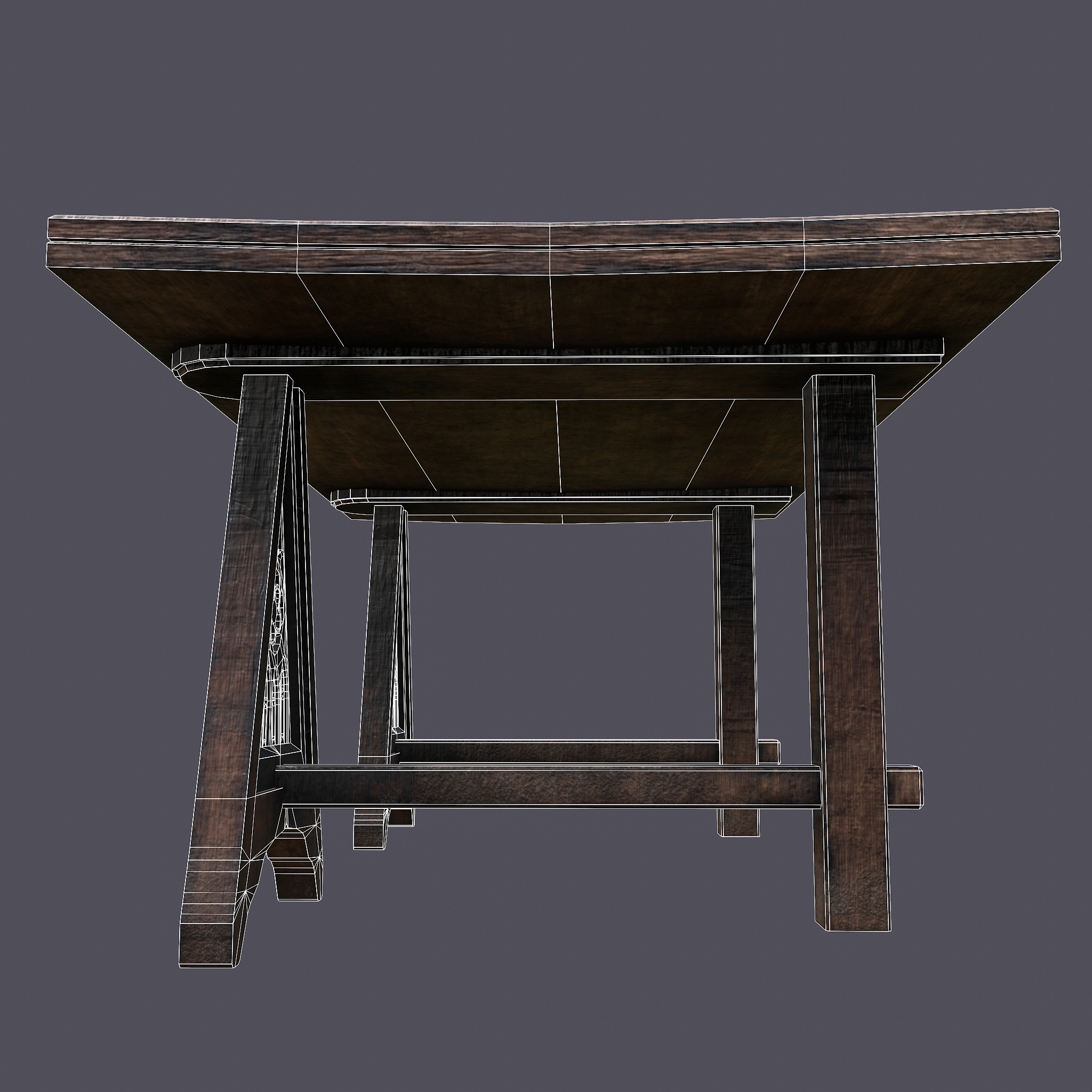 Medieval Elegant Fan Leg Table - 3D Model by Get Dead Entertainment
