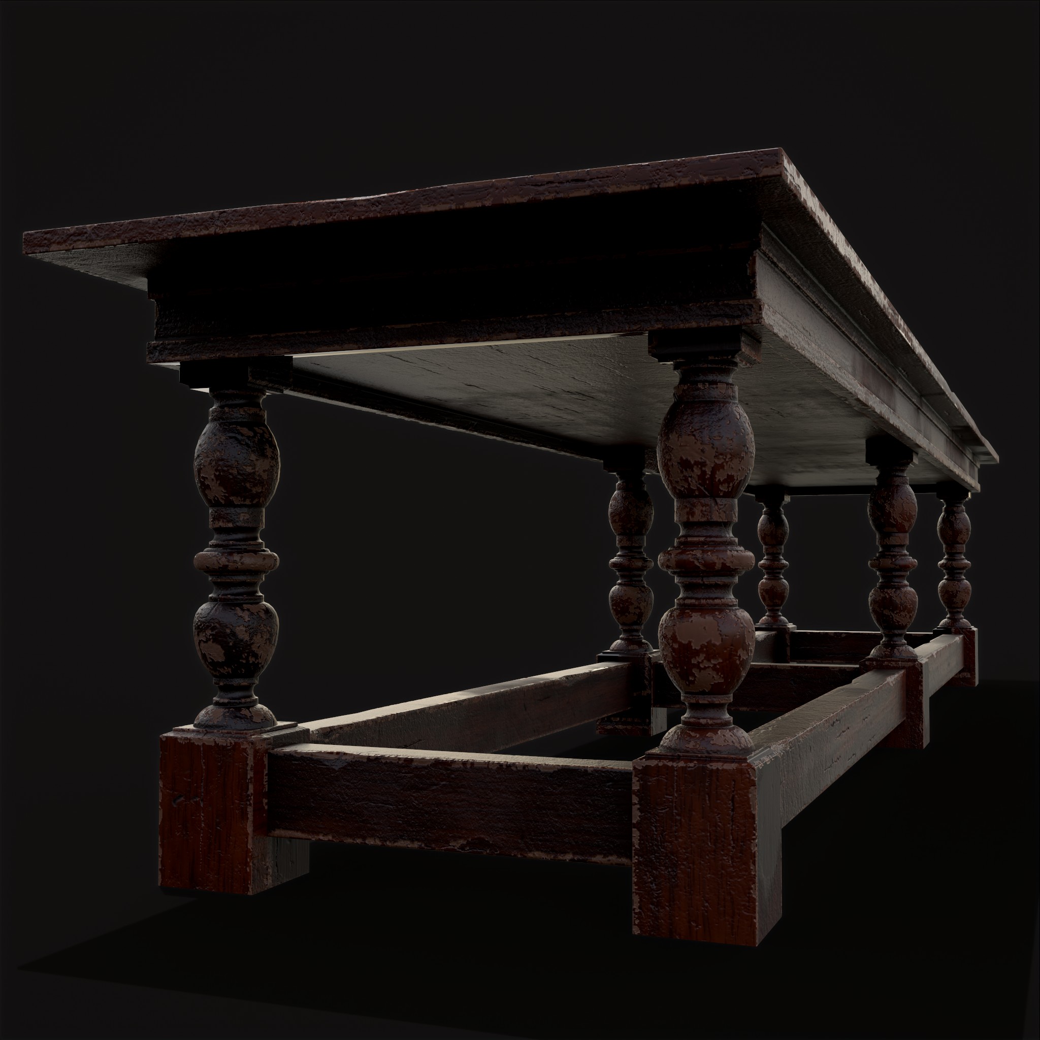 Medieval Elegant Long Dining Table - 3D Model by Get Dead Entertainment