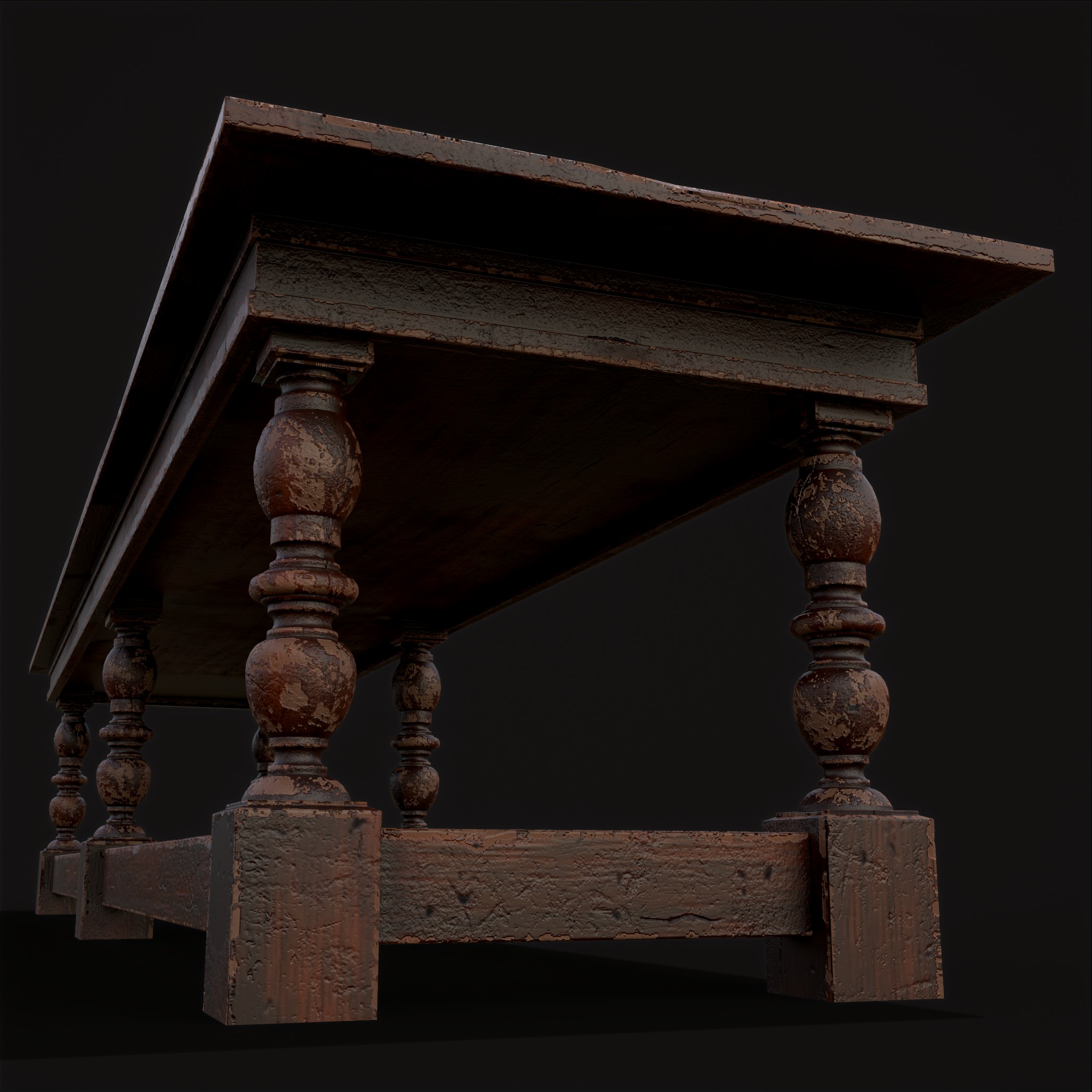 Medieval Elegant Long Dining Table - 3D Model by Get Dead Entertainment