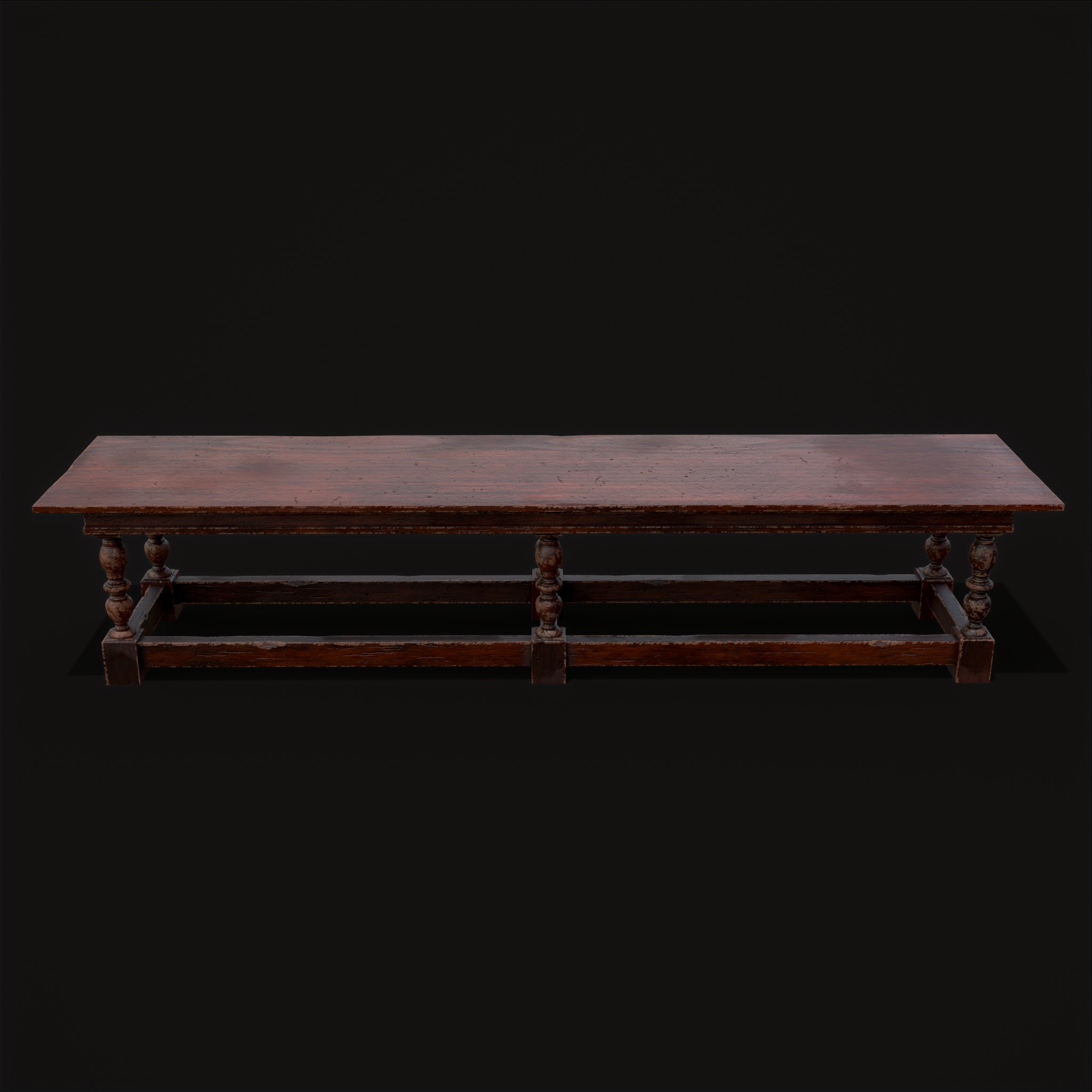 Medieval Elegant Long Dining Table - 3D Model by Get Dead Entertainment