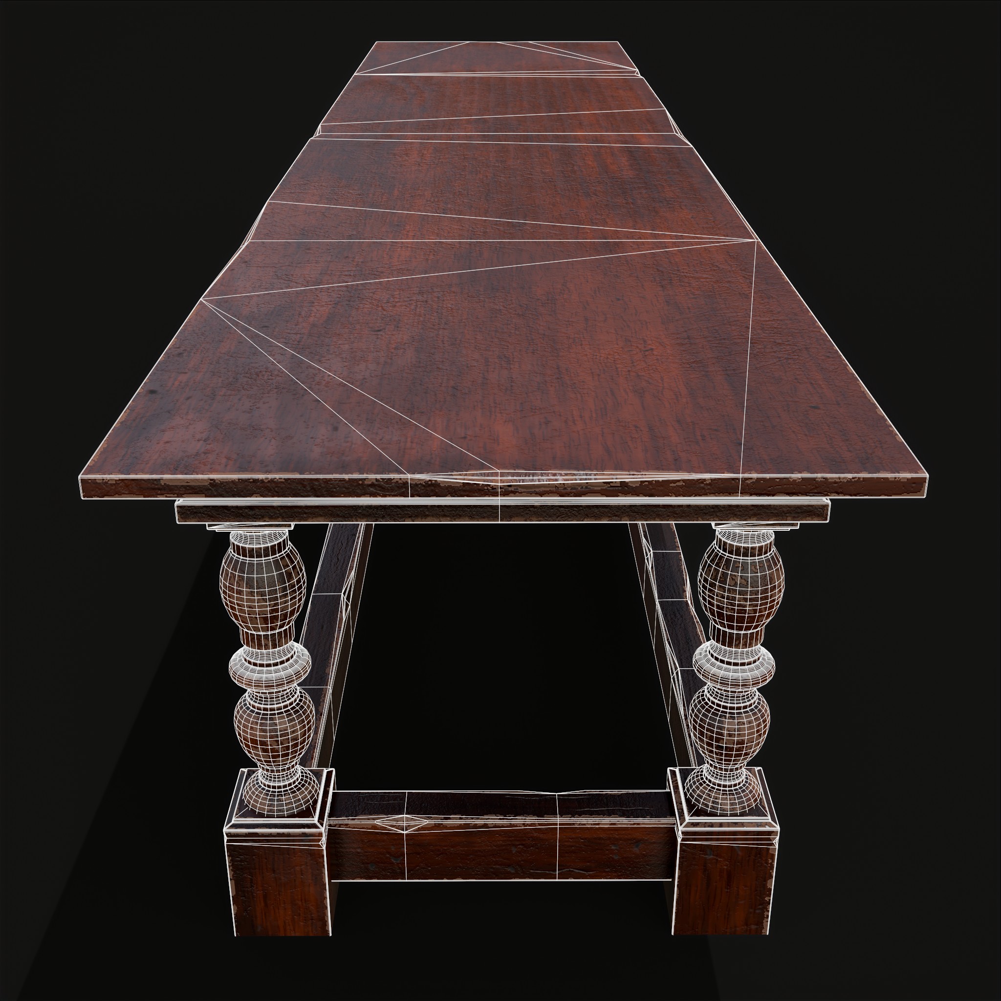 Medieval Elegant Long Dining Table - 3D Model by Get Dead Entertainment