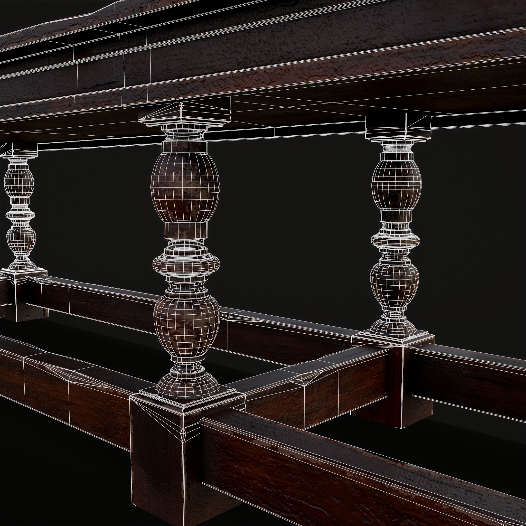 Medieval Elegant Long Dining Table - 3D Model by Get Dead Entertainment