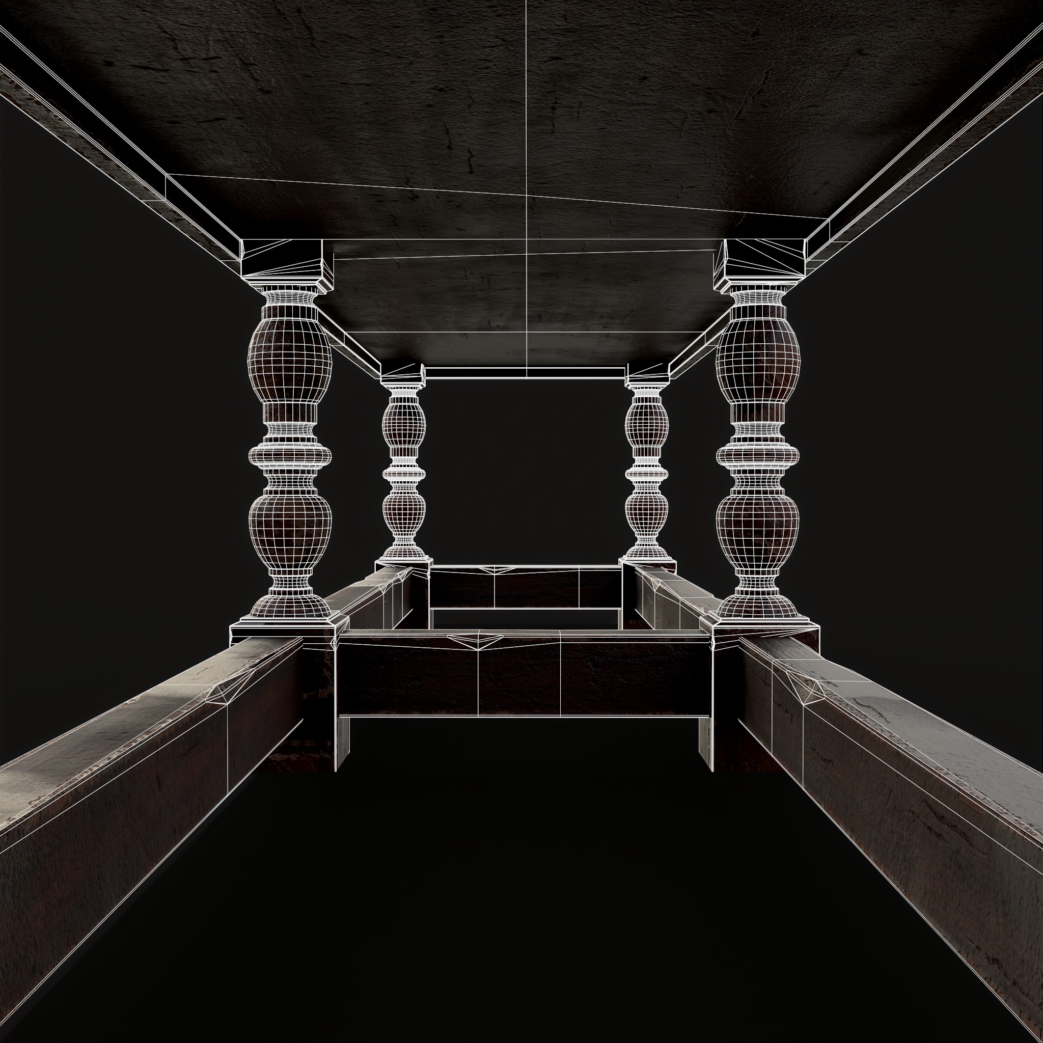 Medieval Elegant Long Dining Table - 3D Model by Get Dead Entertainment
