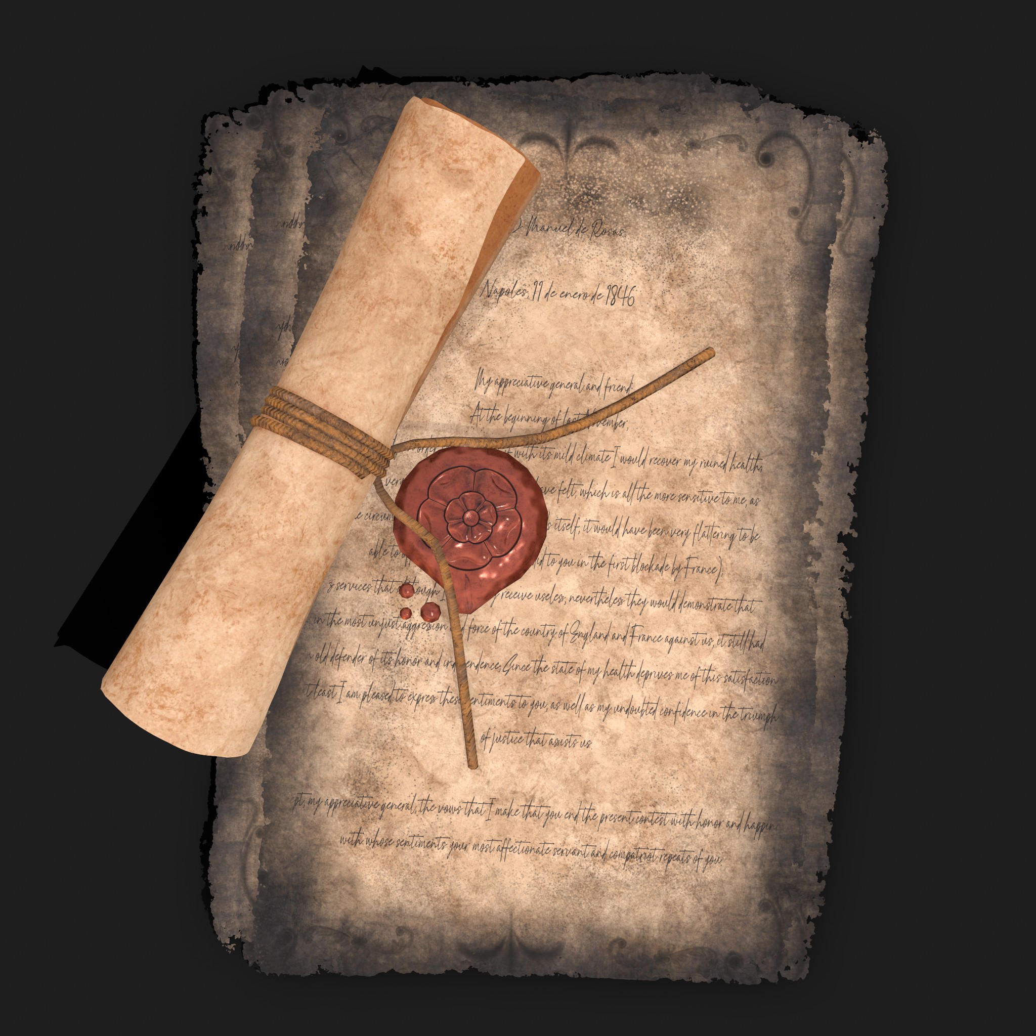 Medieval Elegant Papers - 3D Model by Get Dead Entertainment