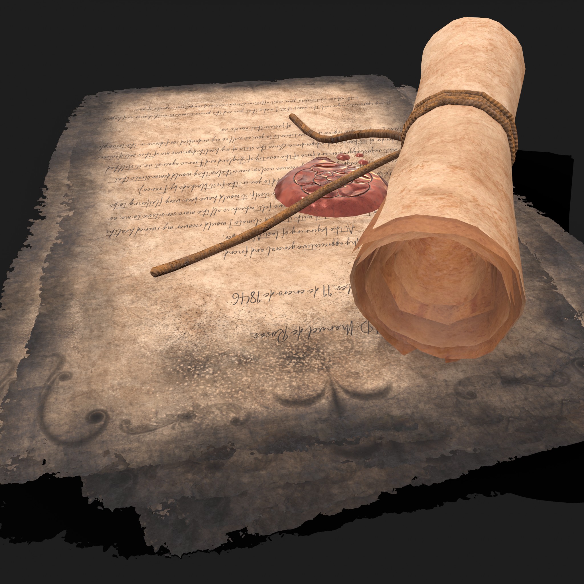 Medieval Elegant Papers - 3D Model by Get Dead Entertainment