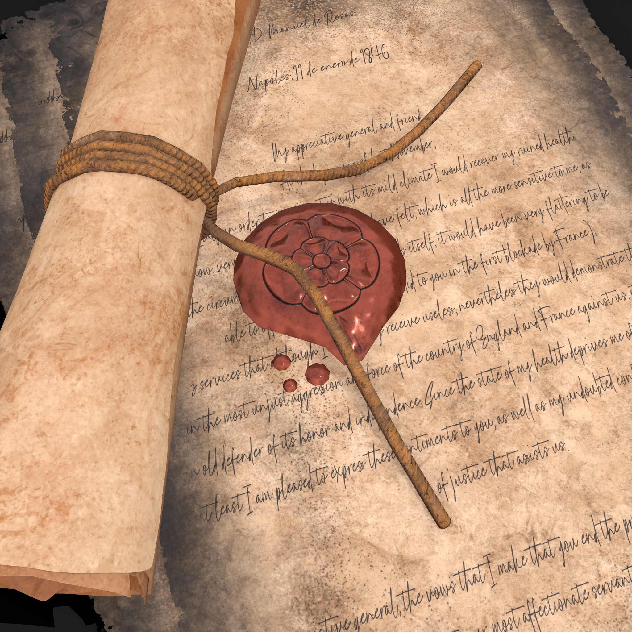 Medieval Elegant Papers - 3D Model by Get Dead Entertainment