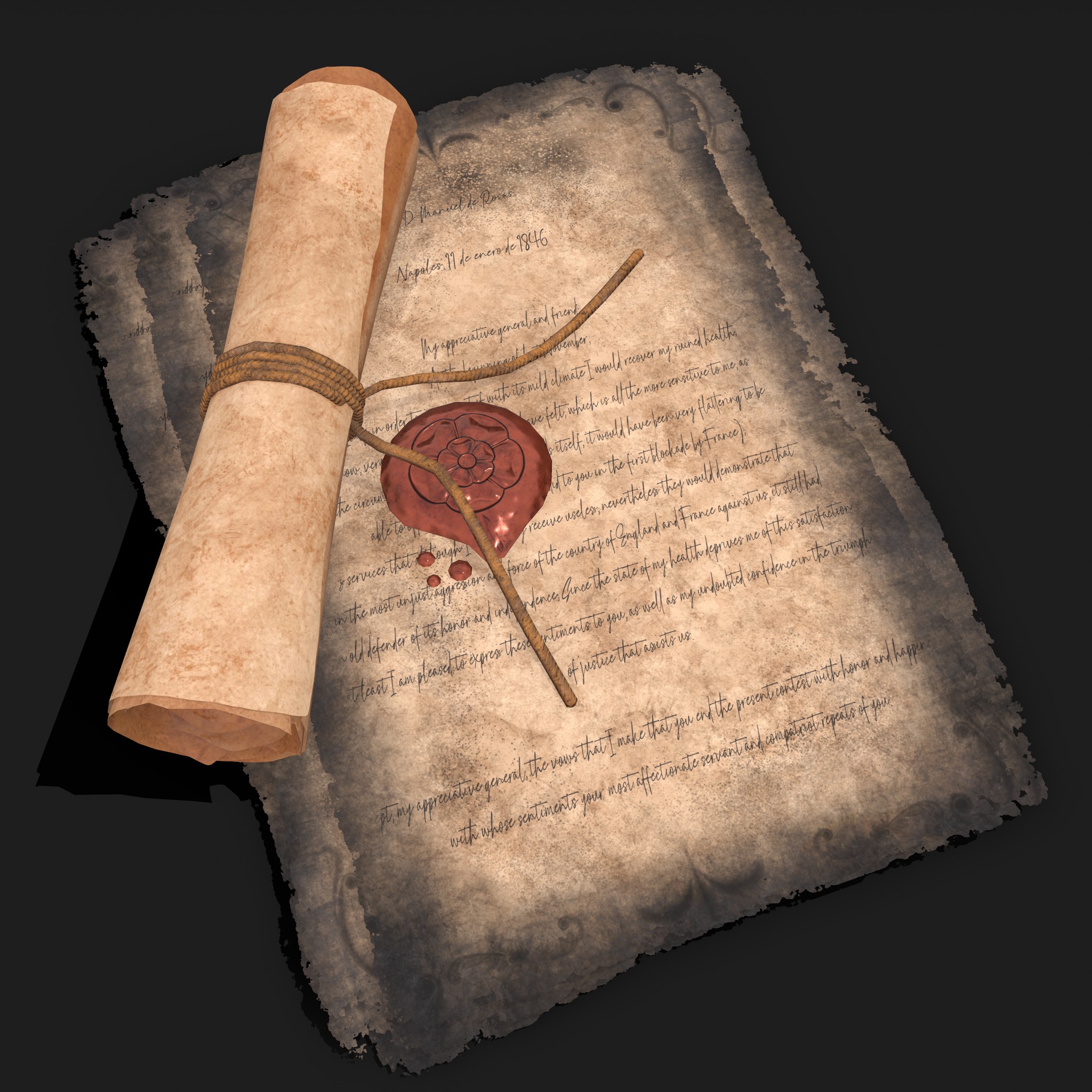 Medieval Elegant Papers - 3D Model by Get Dead Entertainment