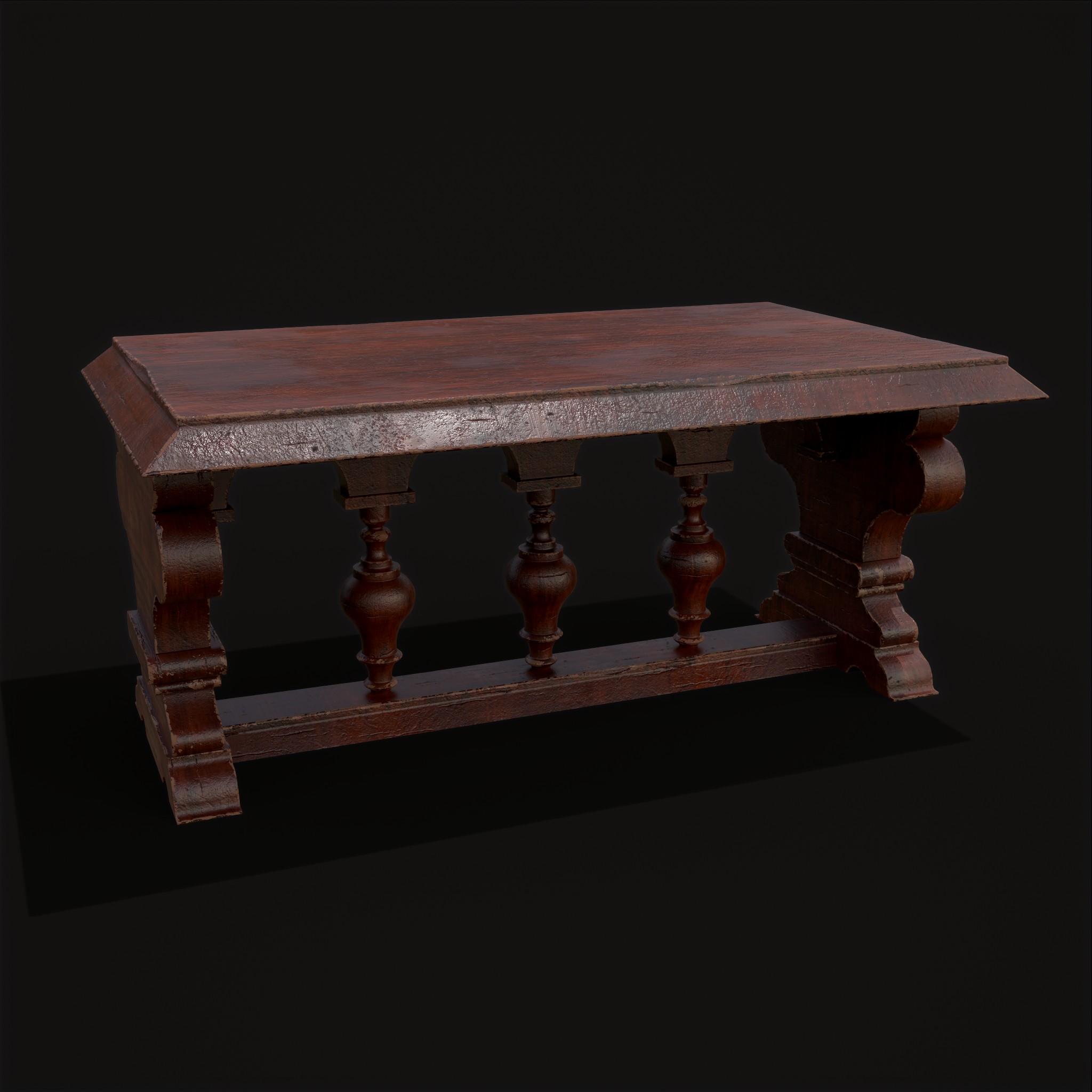 Medieval Elegant Rectangle Table - 3D Model by Get Dead Entertainment
