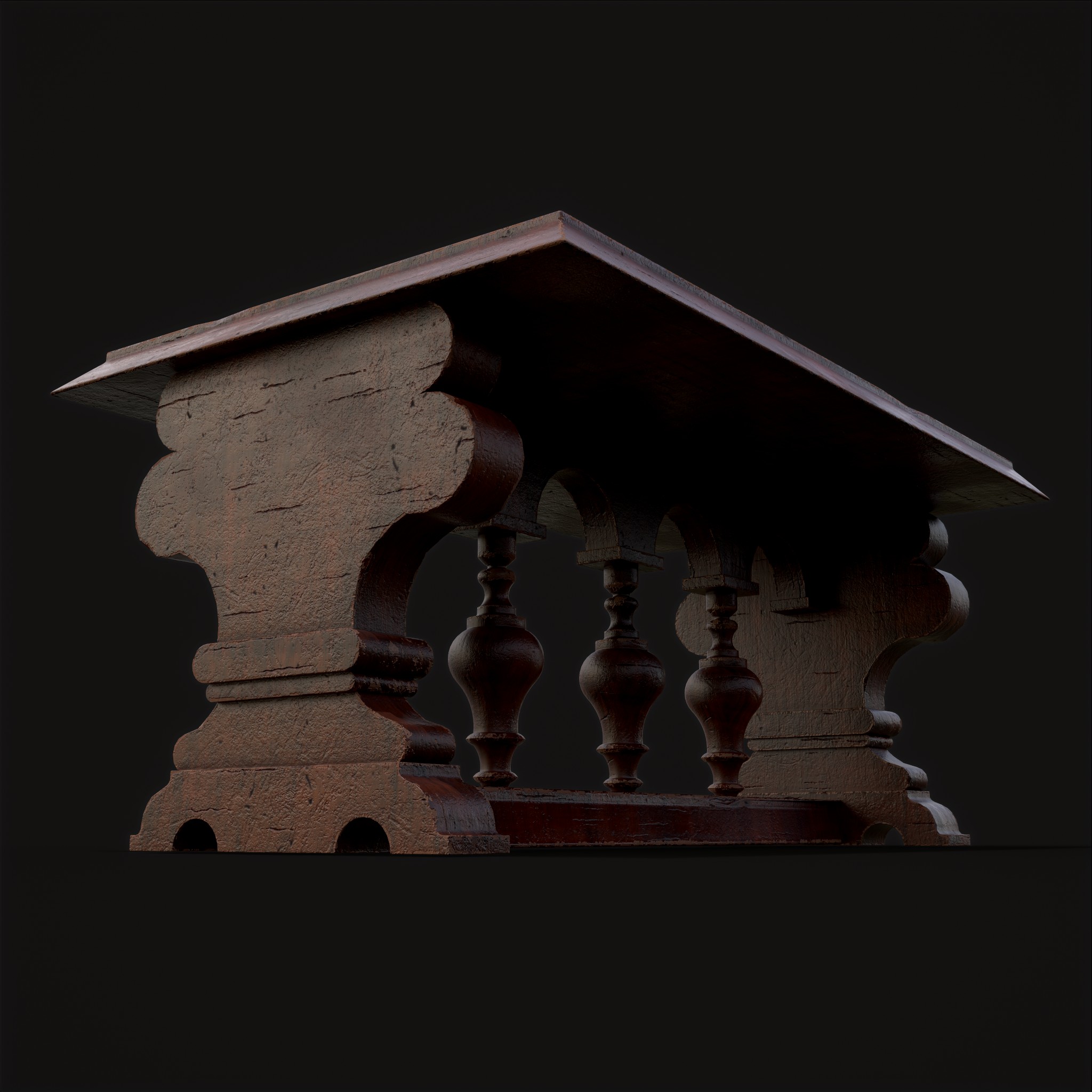 Medieval Elegant Rectangle Table - 3D Model by Get Dead Entertainment