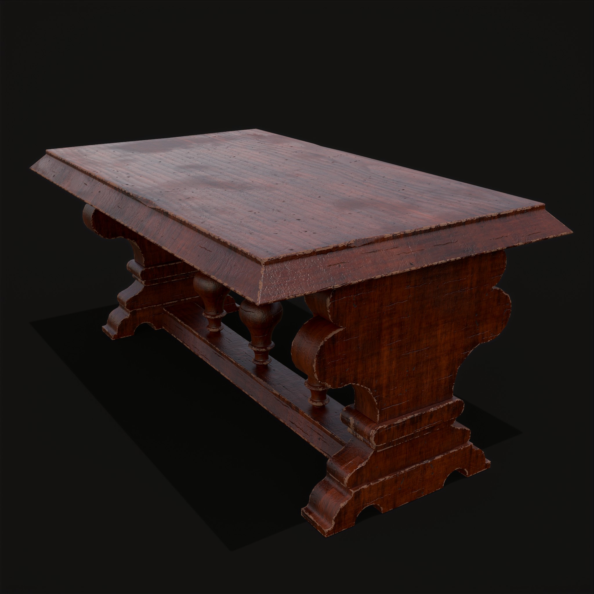 Medieval Elegant Rectangle Table - 3D Model by Get Dead Entertainment