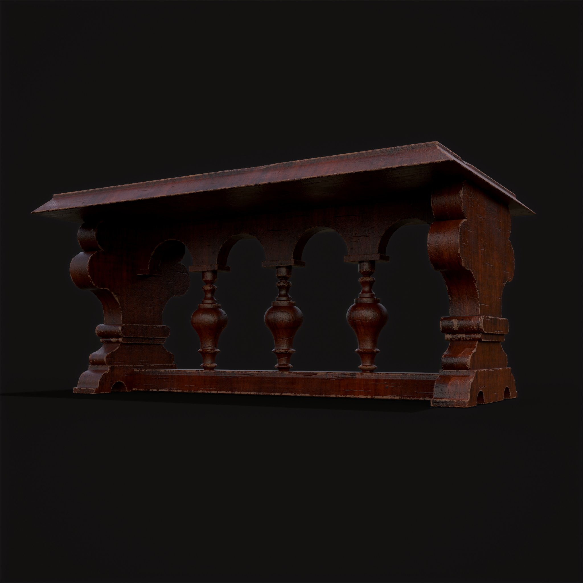 Medieval Elegant Rectangle Table - 3D Model by Get Dead Entertainment