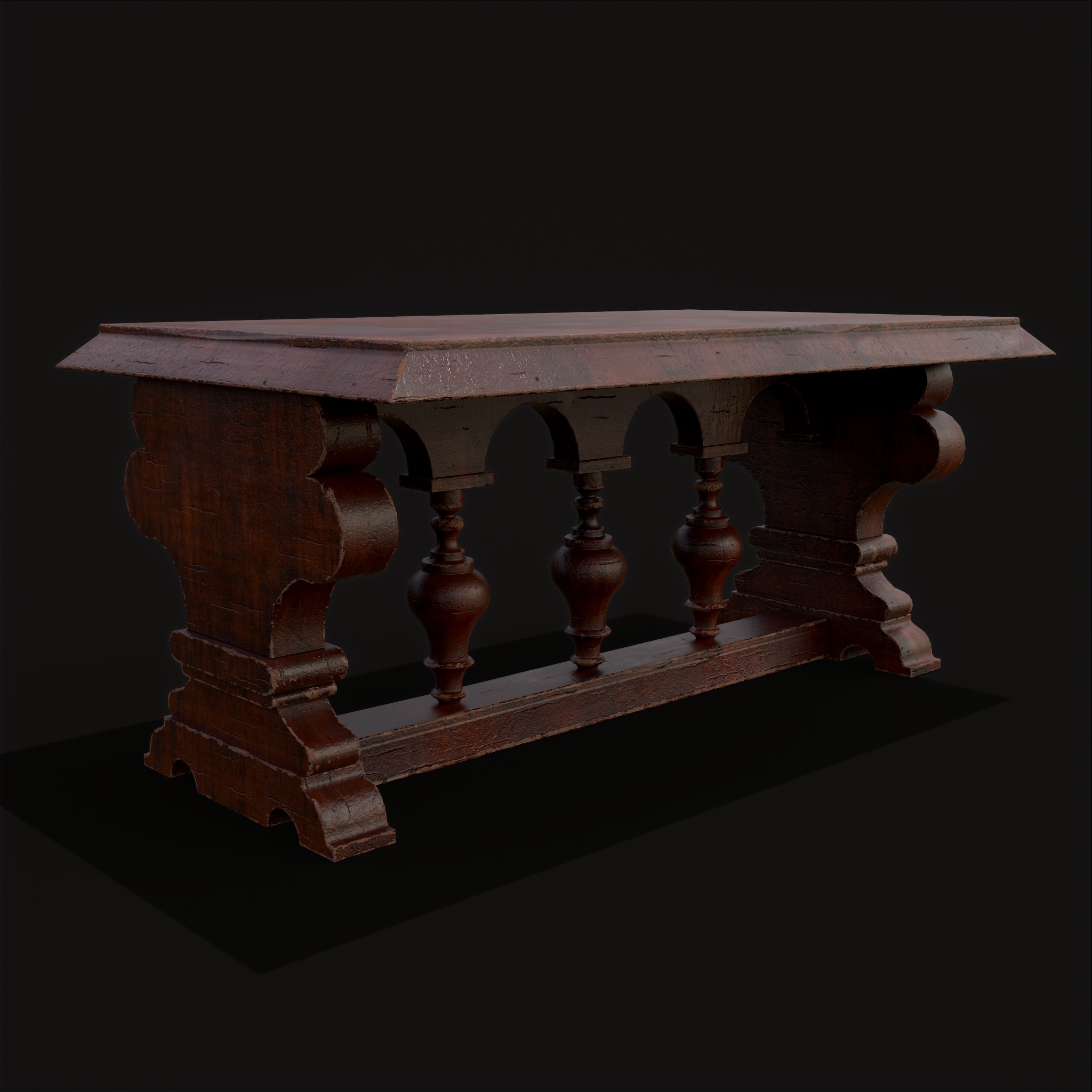 Medieval Elegant Rectangle Table - 3D Model by Get Dead Entertainment