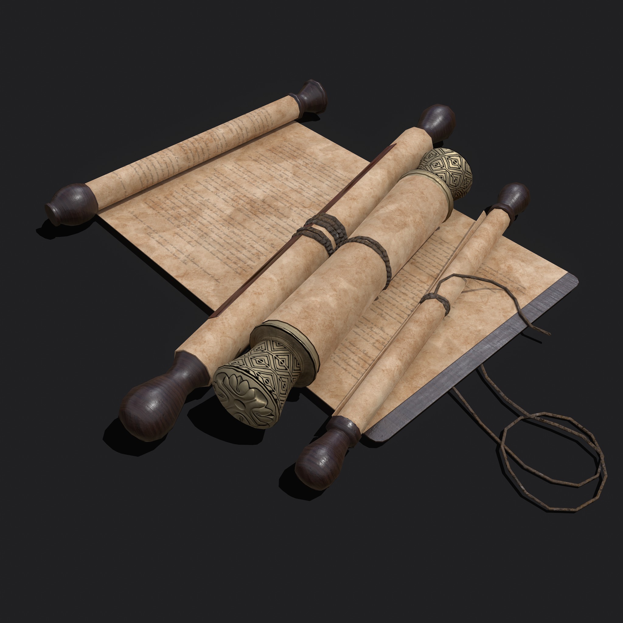 Medieval Elegant Scrolls - 3D Model by Get Dead Entertainment