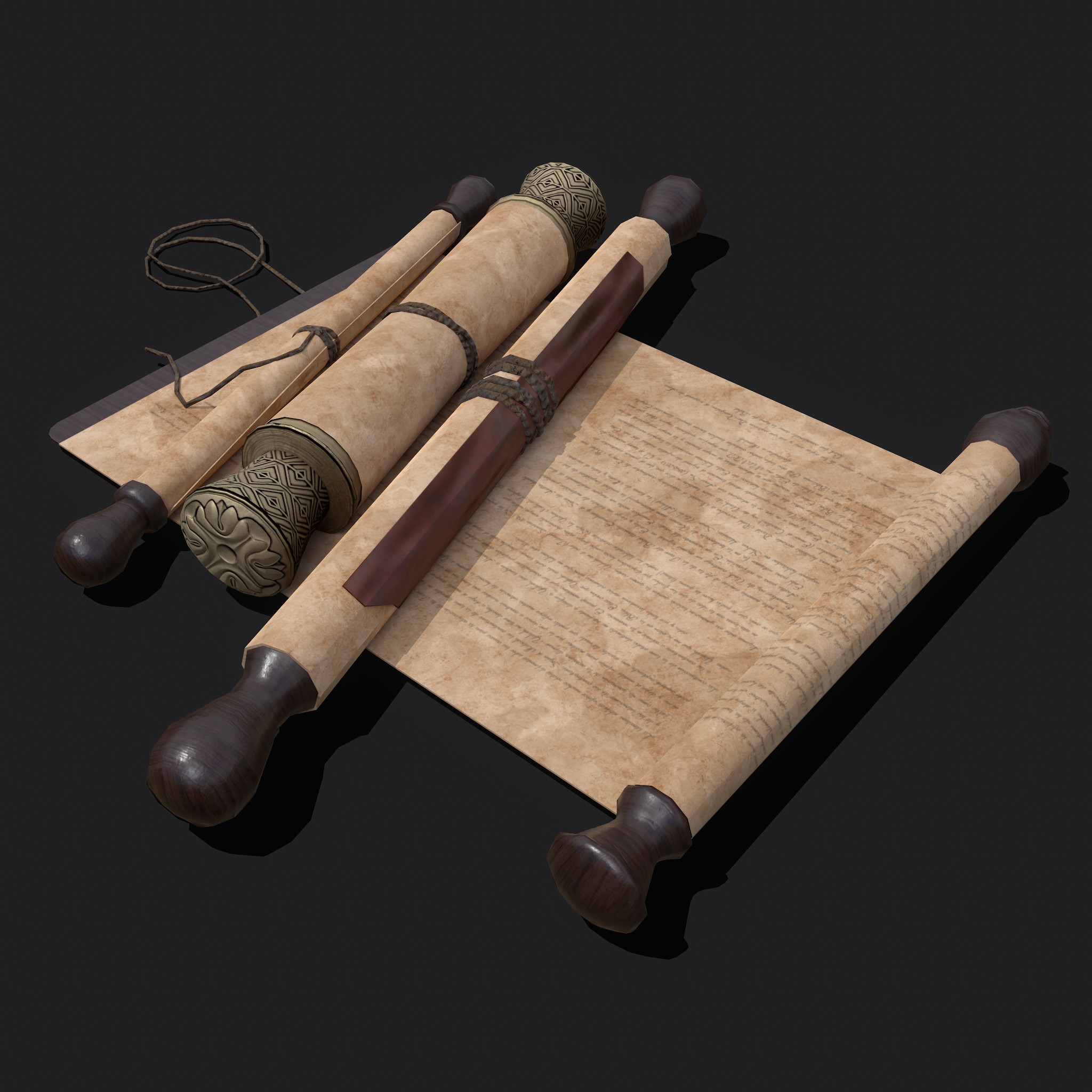 Medieval Elegant Scrolls - 3D Model by Get Dead Entertainment