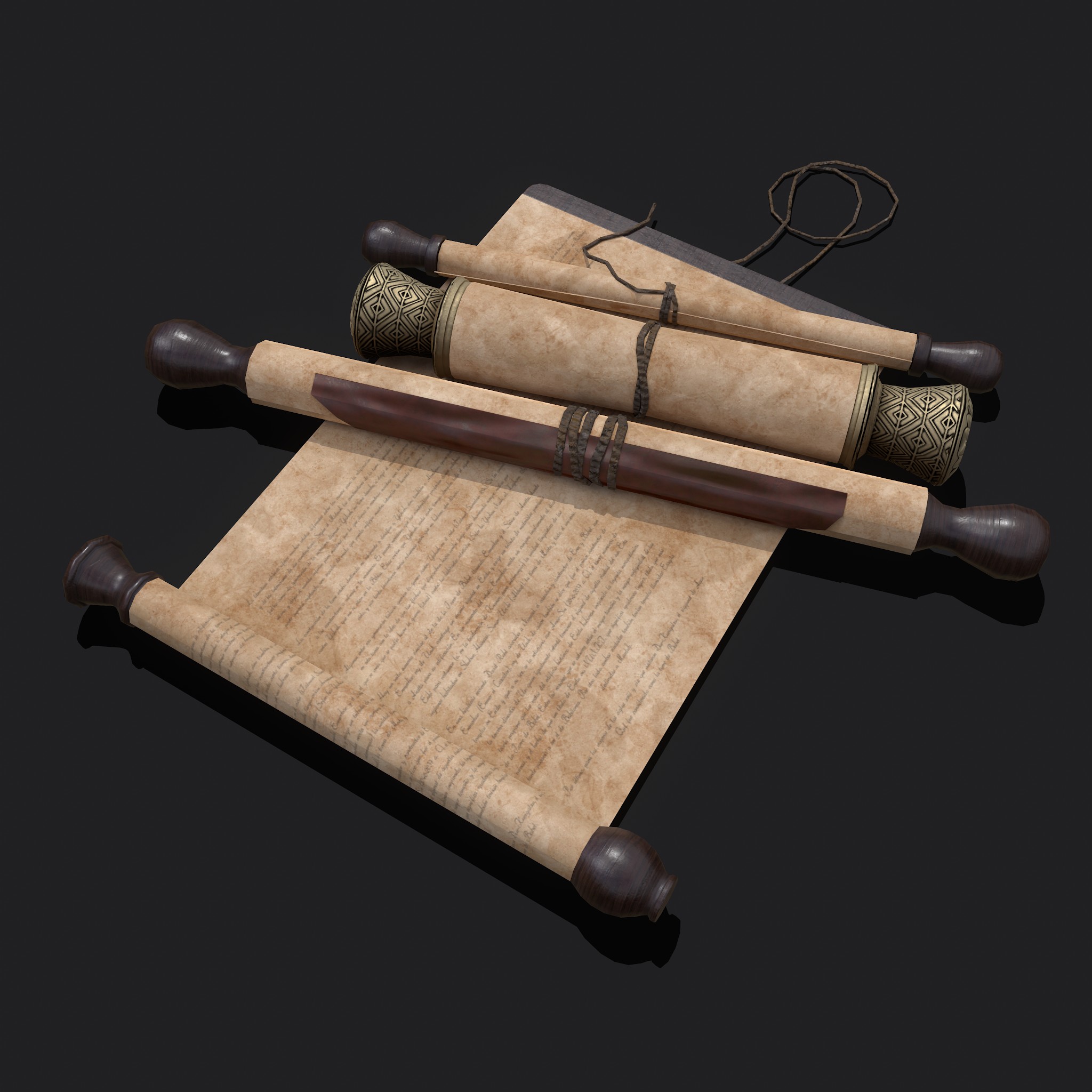 Medieval Elegant Scrolls - 3D Model by Get Dead Entertainment