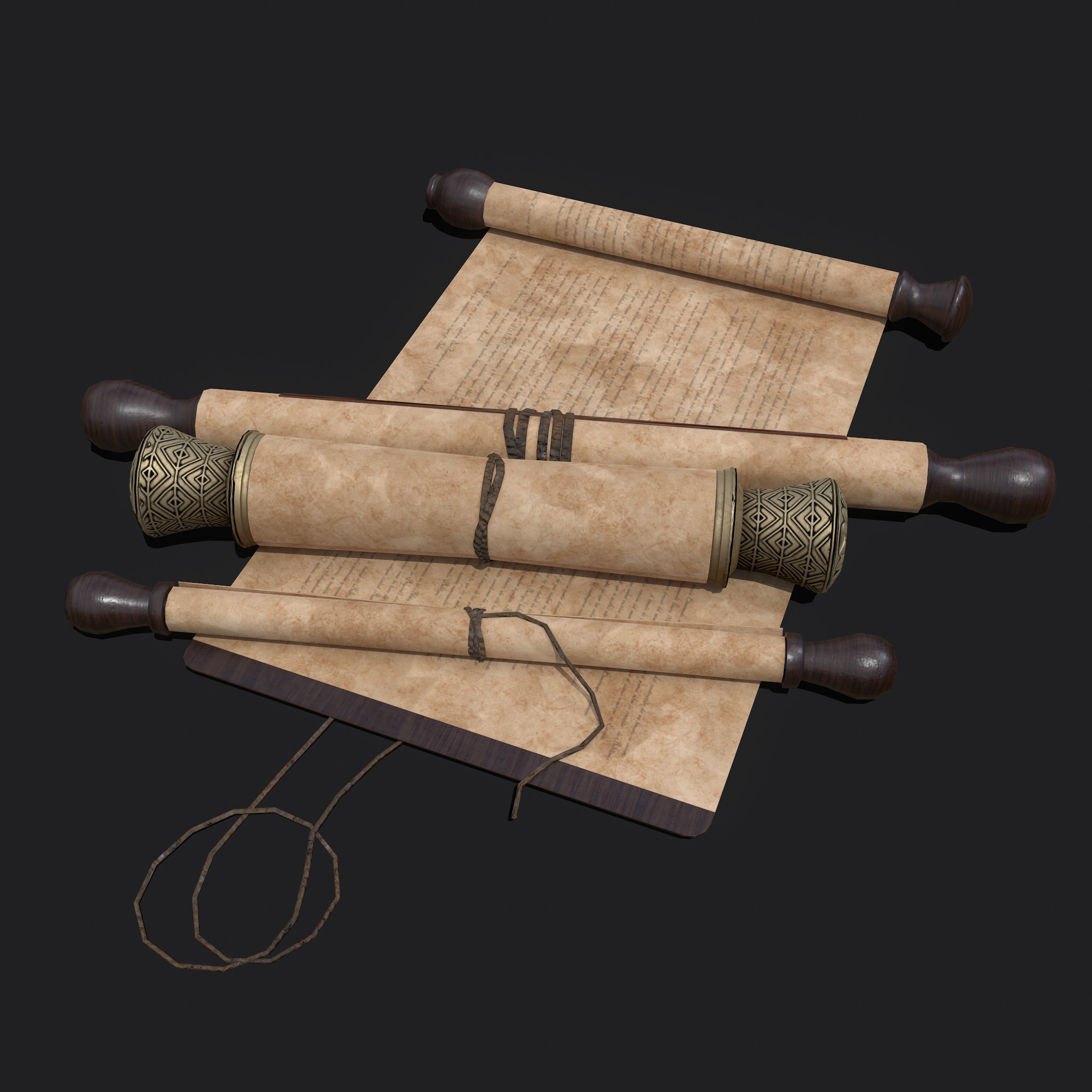 Medieval Elegant Scrolls - 3D Model by Get Dead Entertainment