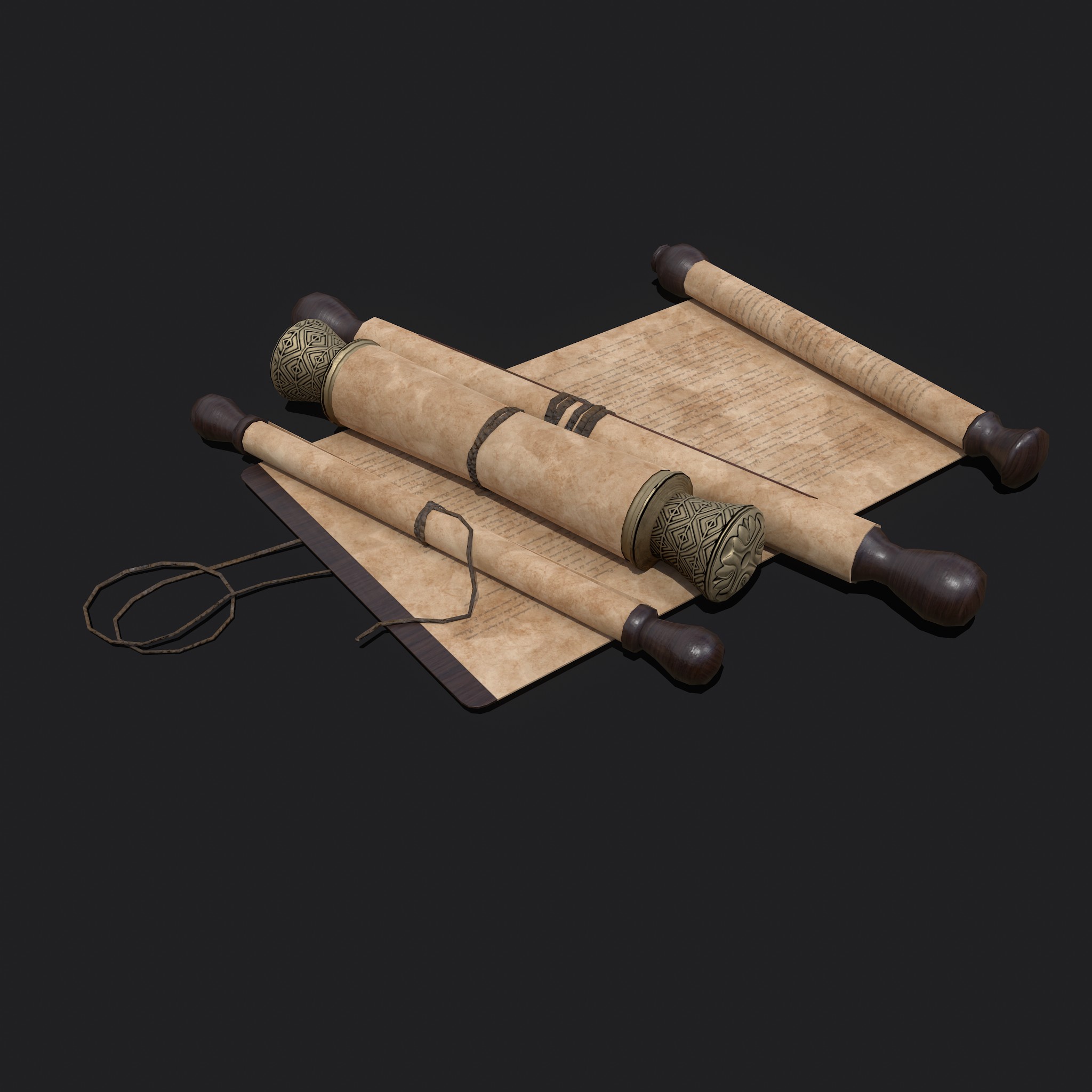 Medieval Elegant Scrolls - 3D Model by Get Dead Entertainment