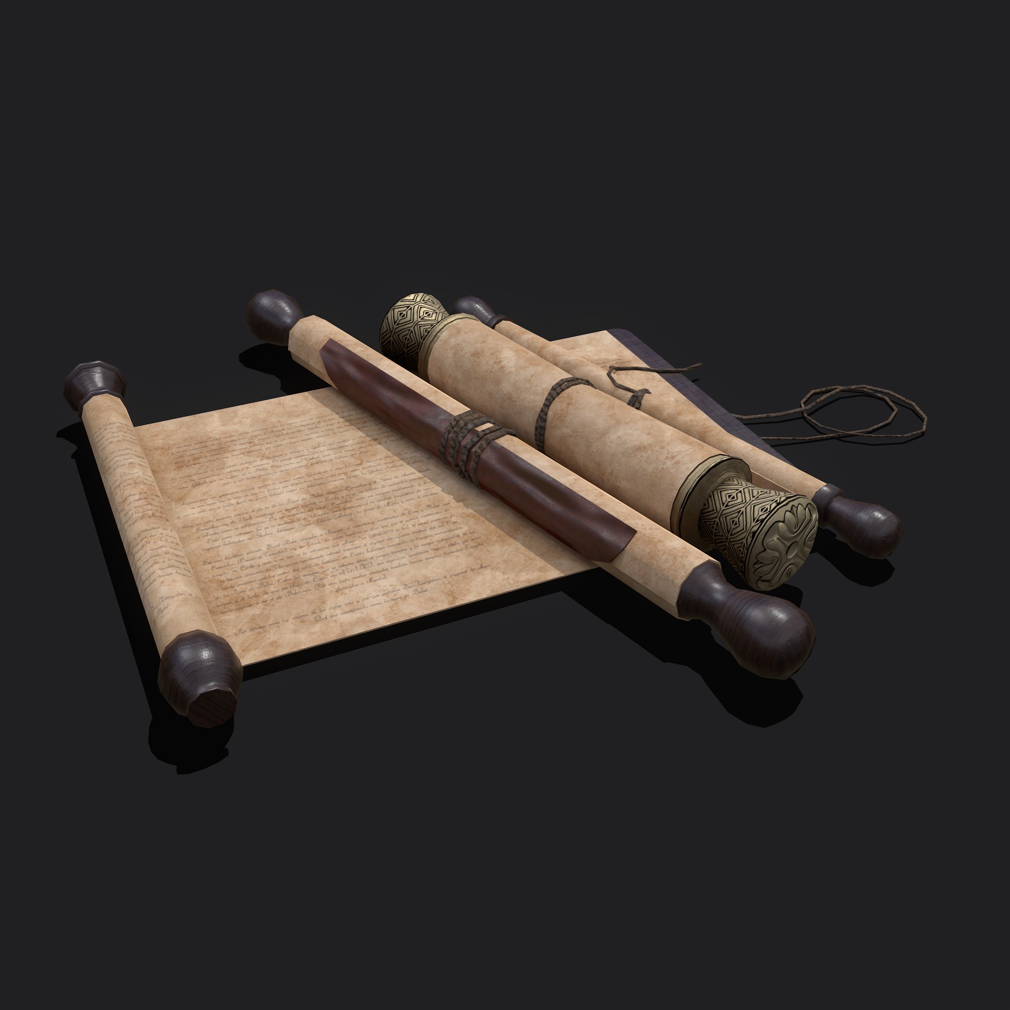 Medieval Elegant Scrolls - 3D Model by Get Dead Entertainment