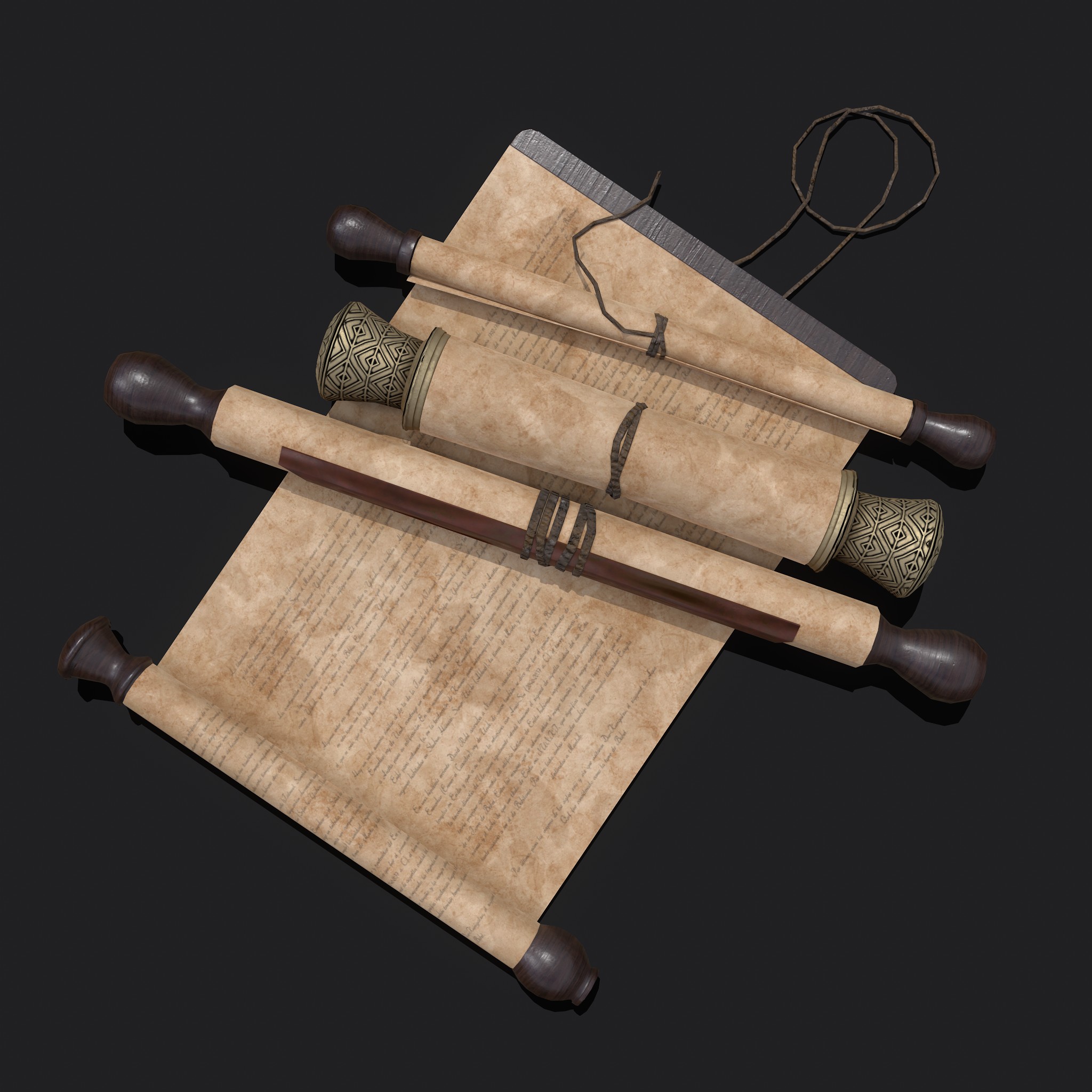 Medieval Elegant Scrolls - 3D Model by Get Dead Entertainment