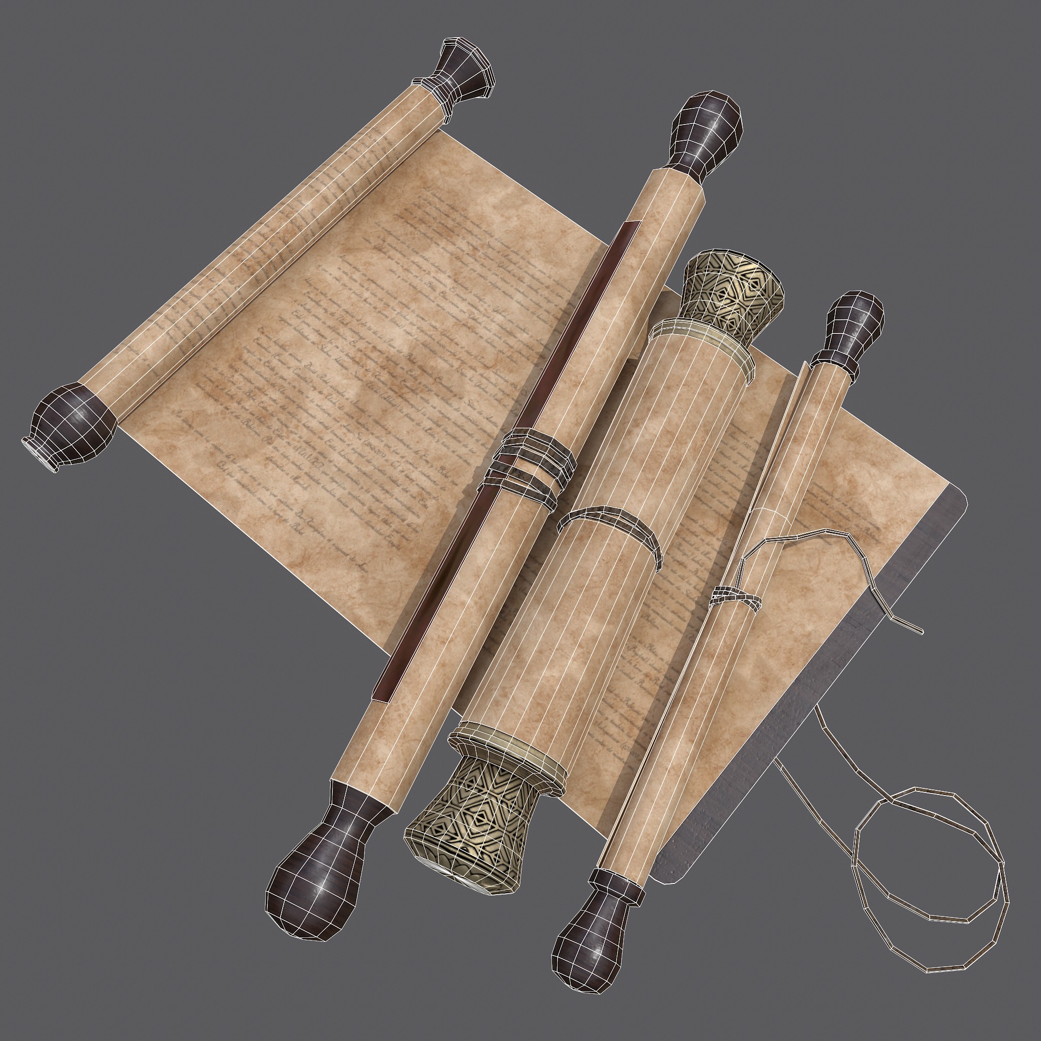 Medieval Elegant Scrolls - 3D Model by Get Dead Entertainment