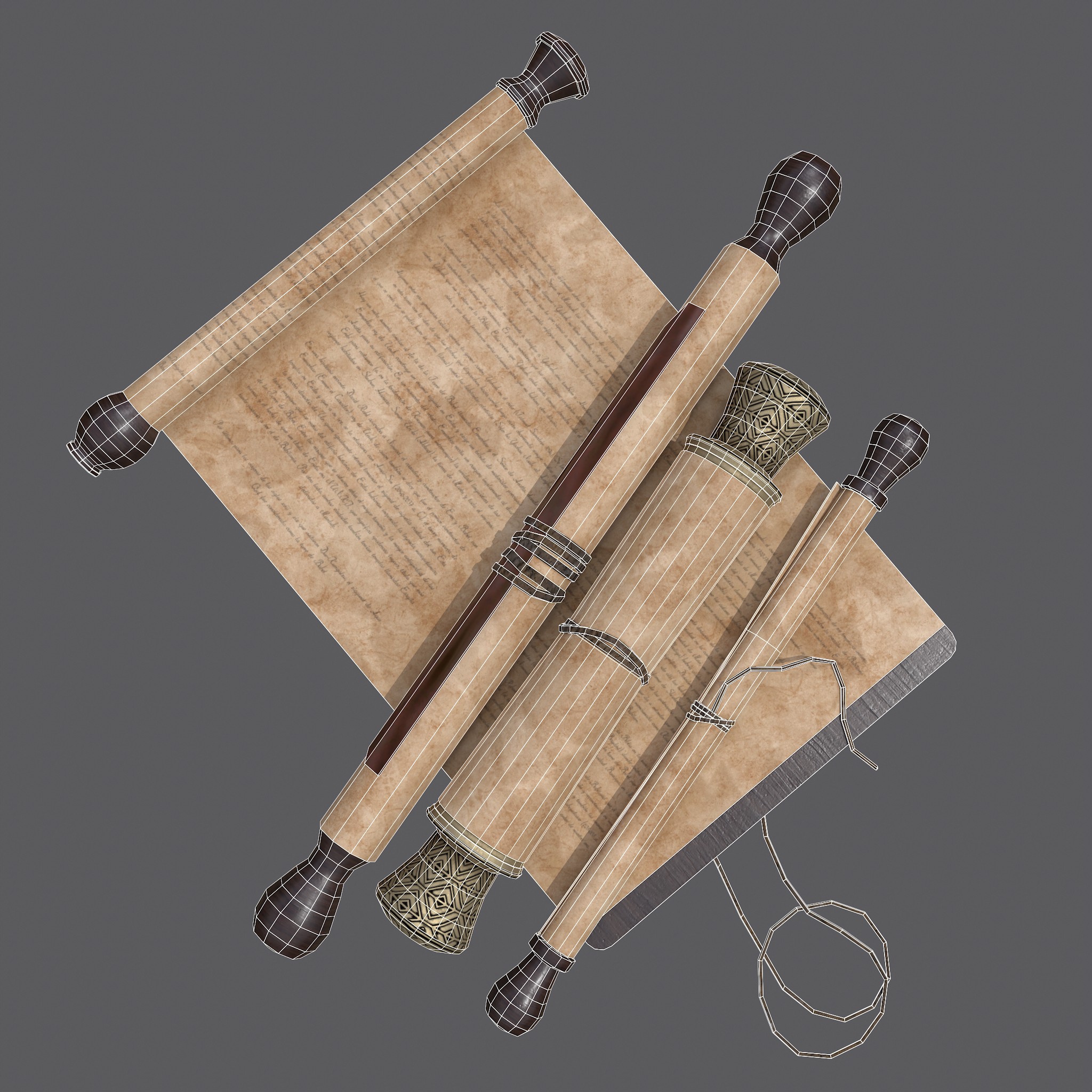 Medieval Elegant Scrolls - 3D Model by Get Dead Entertainment