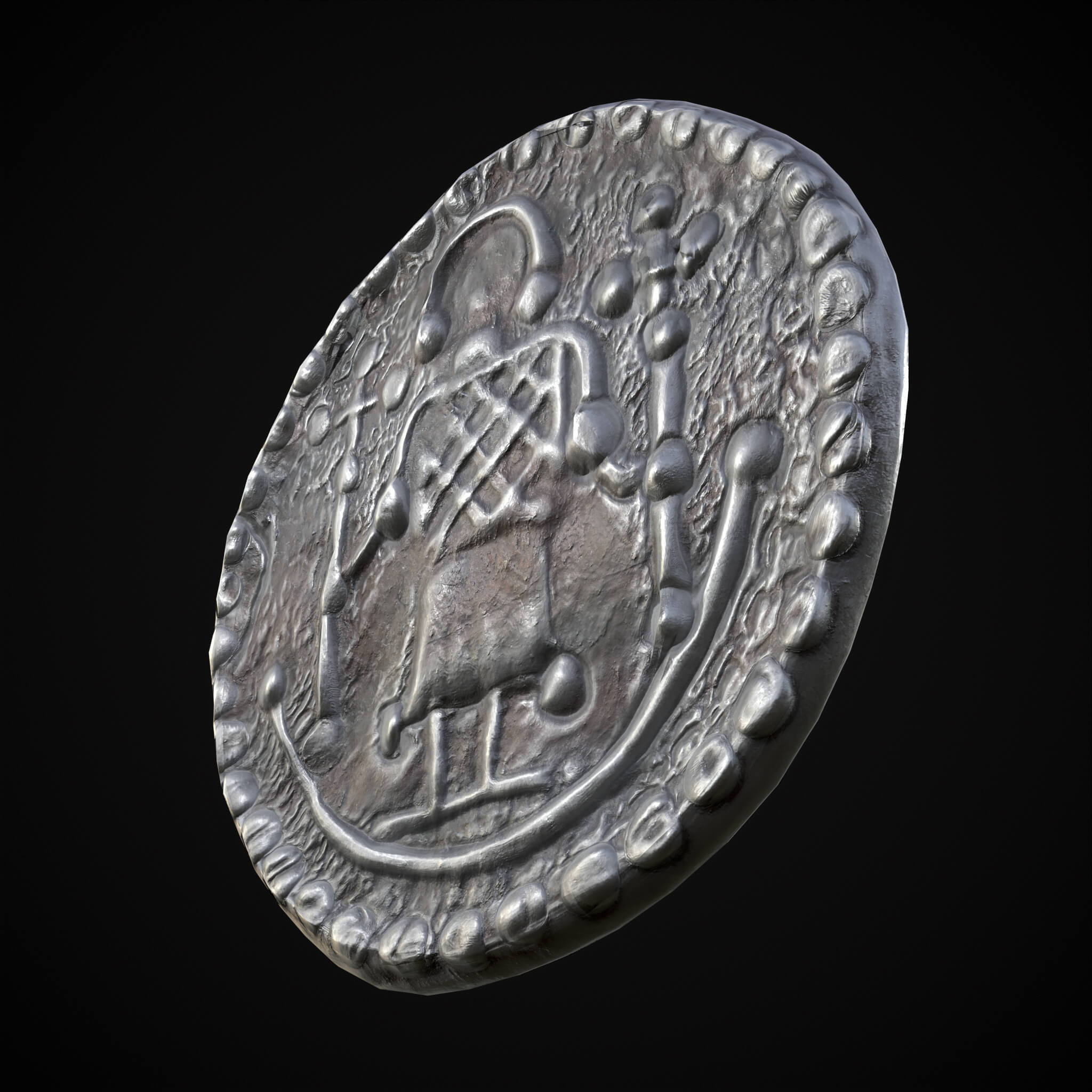 Medieval Engraved Man Coin - Free 3D Model by Get Dead Entertainment
