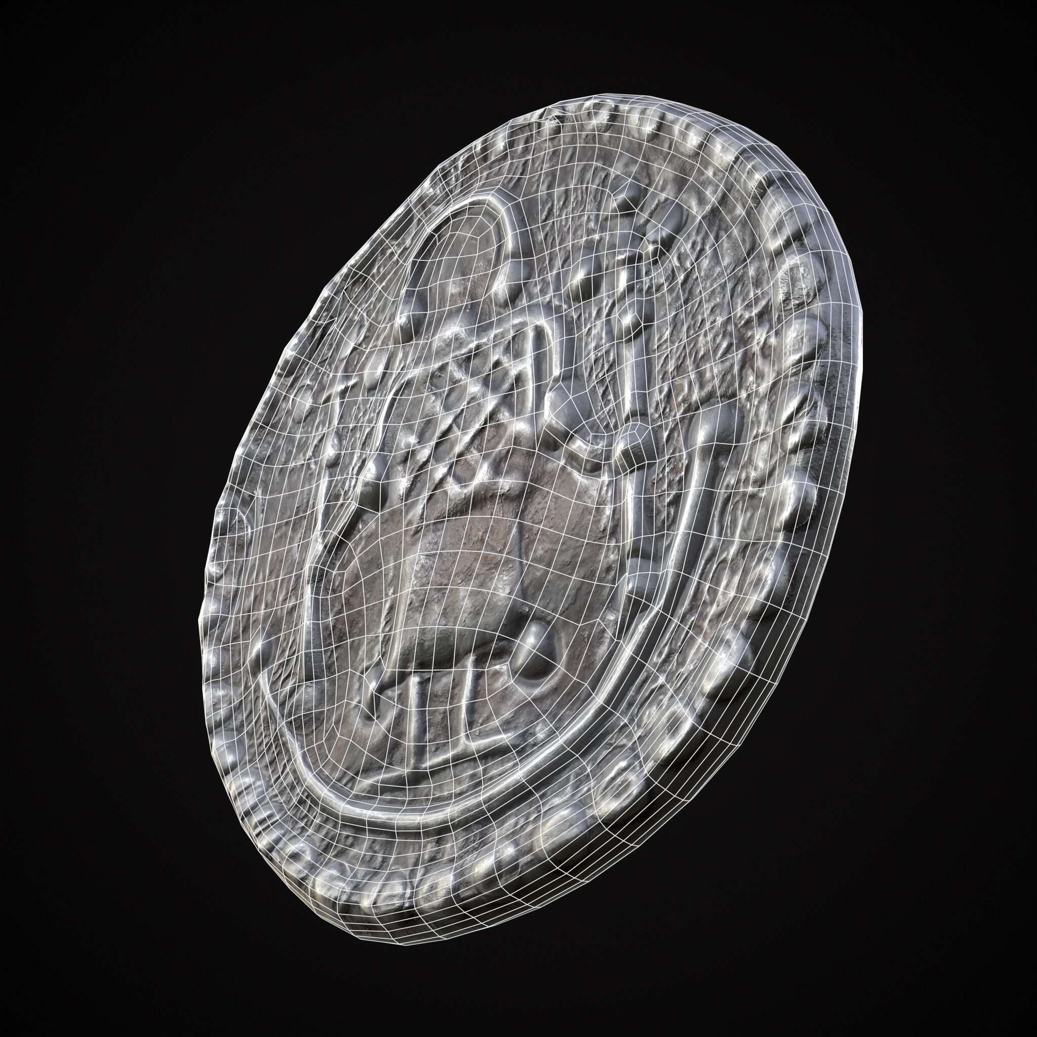 Medieval Engraved Man Coin - Free 3D Model by Get Dead Entertainment