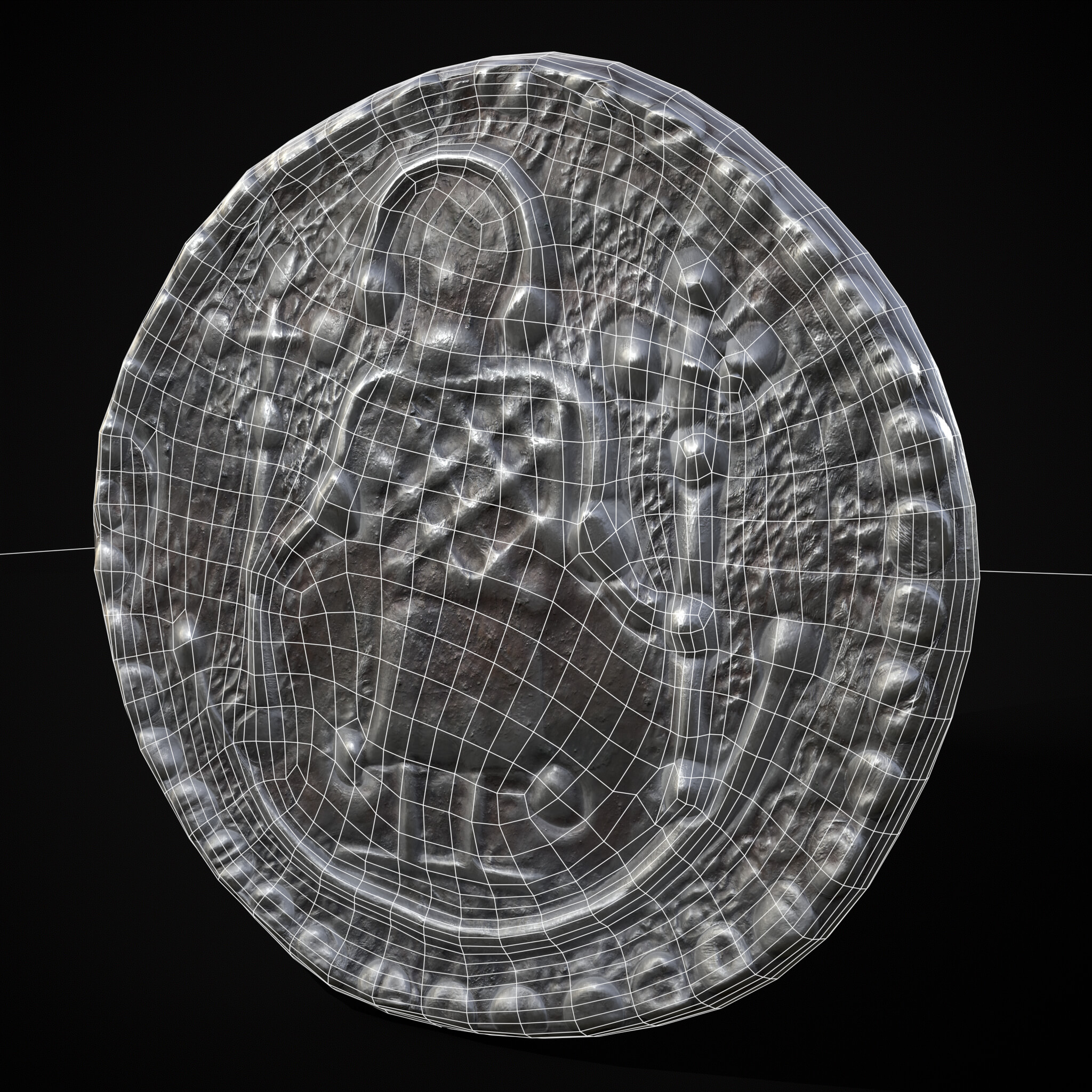 Medieval Engraved Man Coin - Free 3D Model by Get Dead Entertainment
