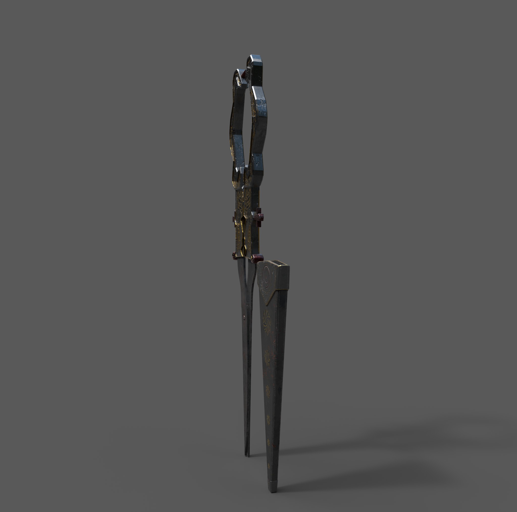 Medieval Fancy Scissors - 3D Model by Get Dead Entertainment